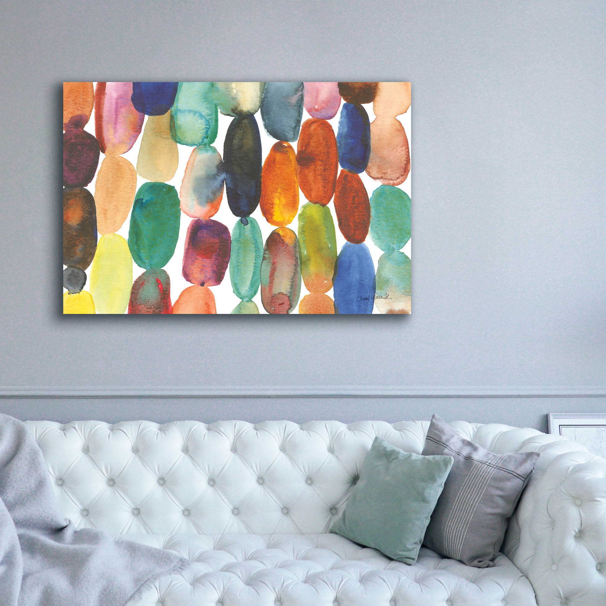 Epic Graffiti 'Orbs 1 C' by Cheryl Warrick Canvas Wall Art | Wayfair