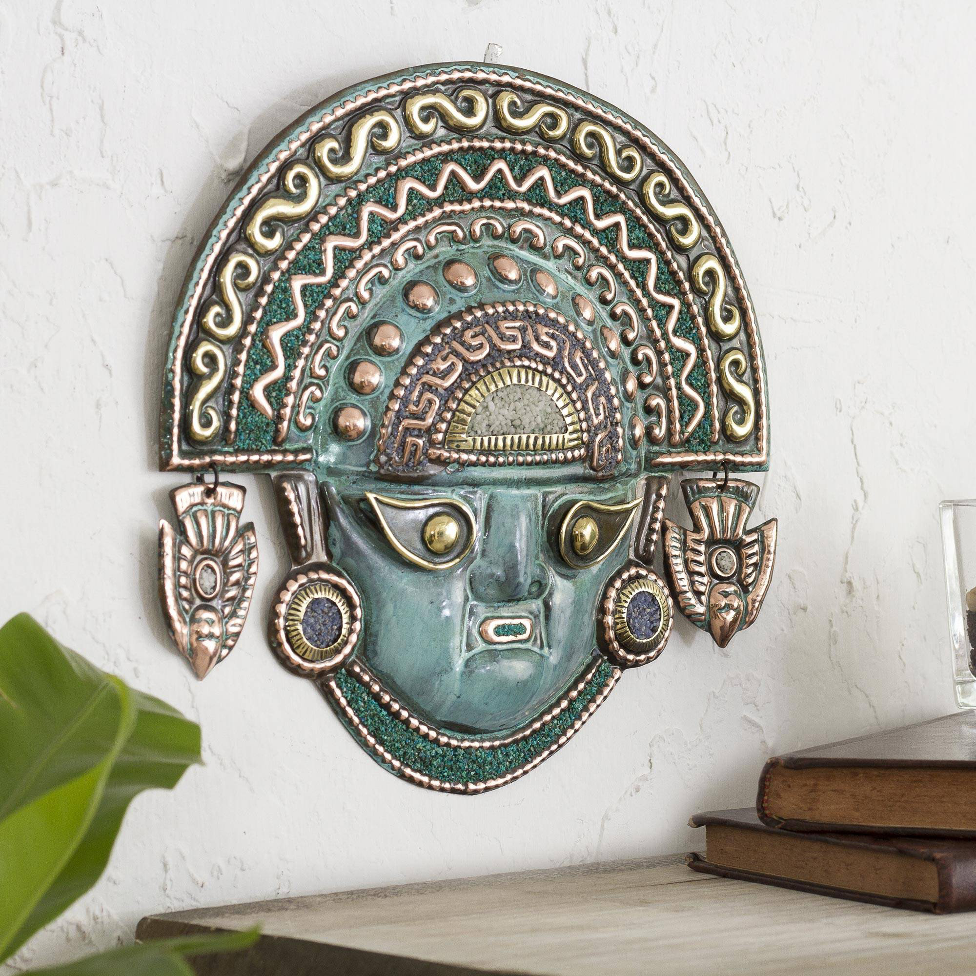 Bungalow Rose Chavin Ceremonial Blade And Copper And Bronze Mask ...