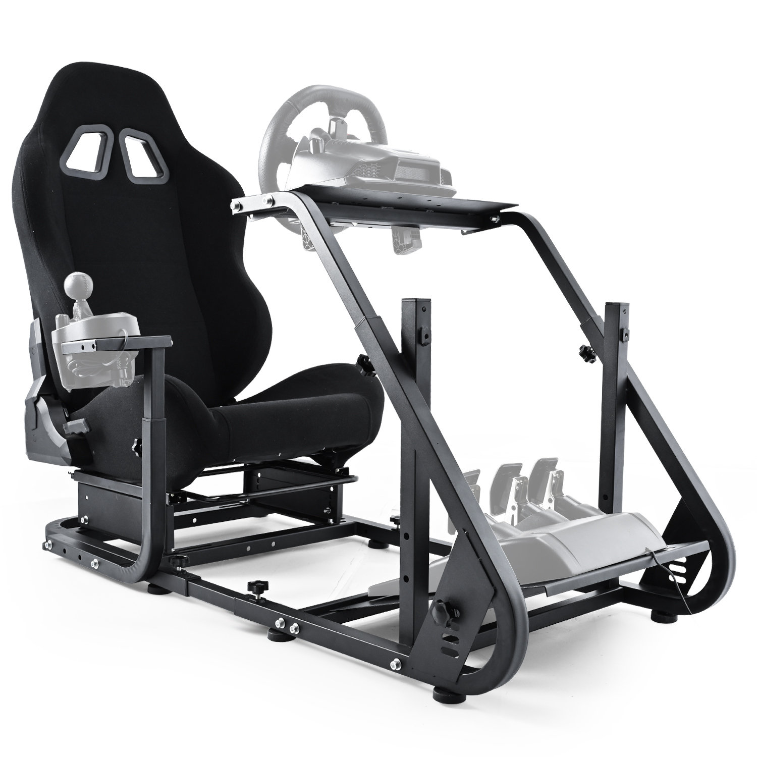 Inbox Zero Racing Simulator Cockpit Stand With Chair Fit Logitech G29 ...