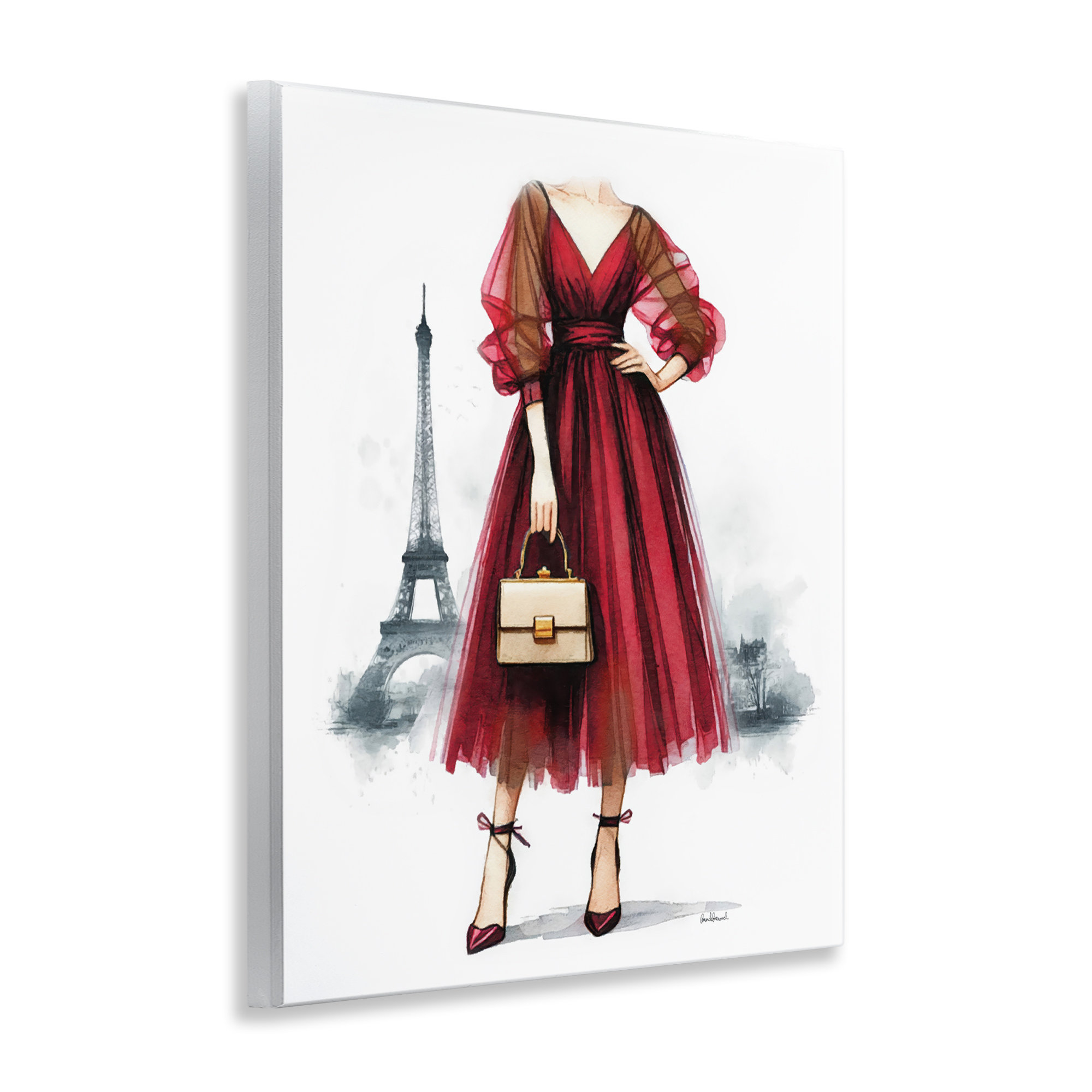 Dakota Fields Parisian Fashion Red Dress Wall Plaque Art by Amanda ...