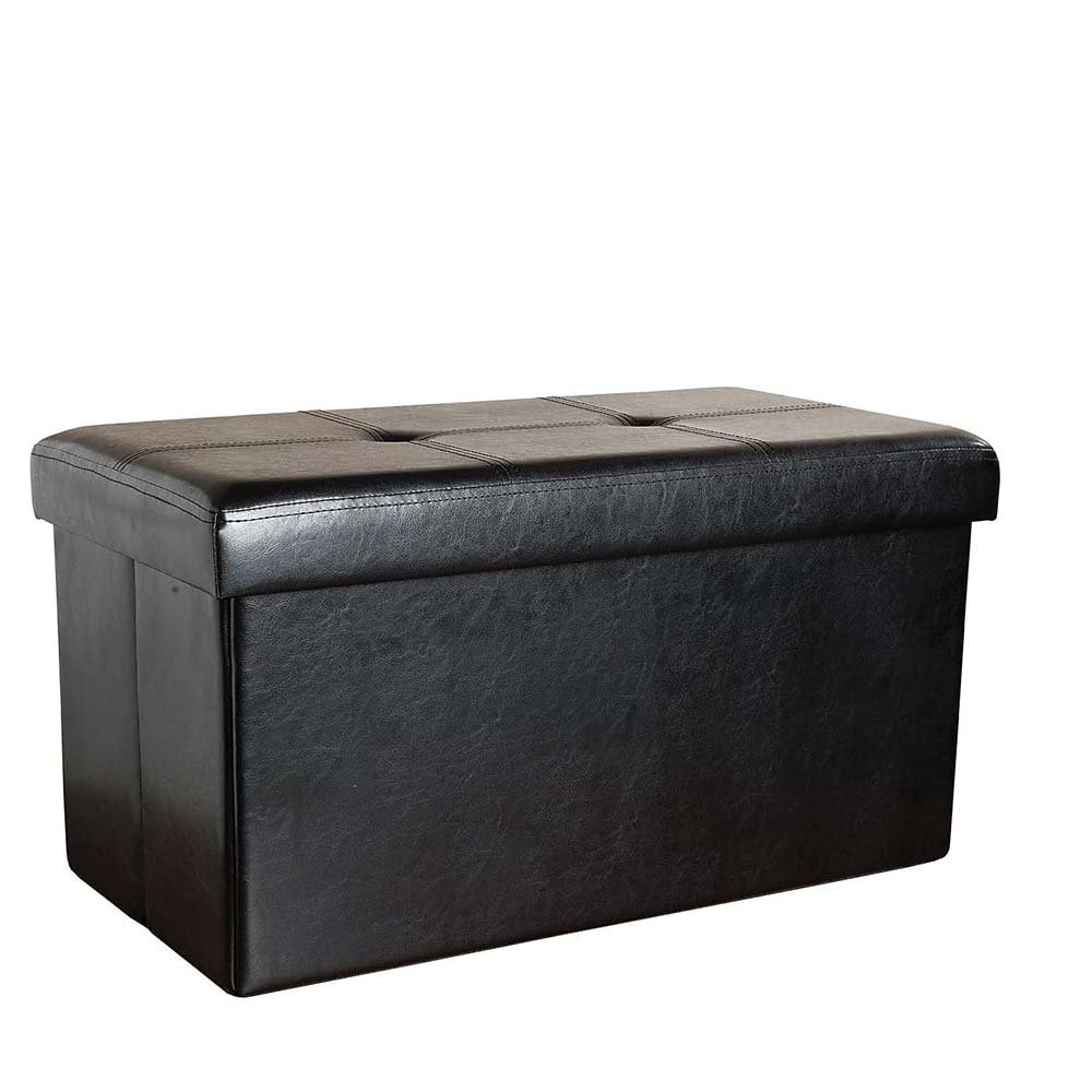 Latitude Run® Folding Storage, Toy Box Chest, Faux Leather,Tufted ...