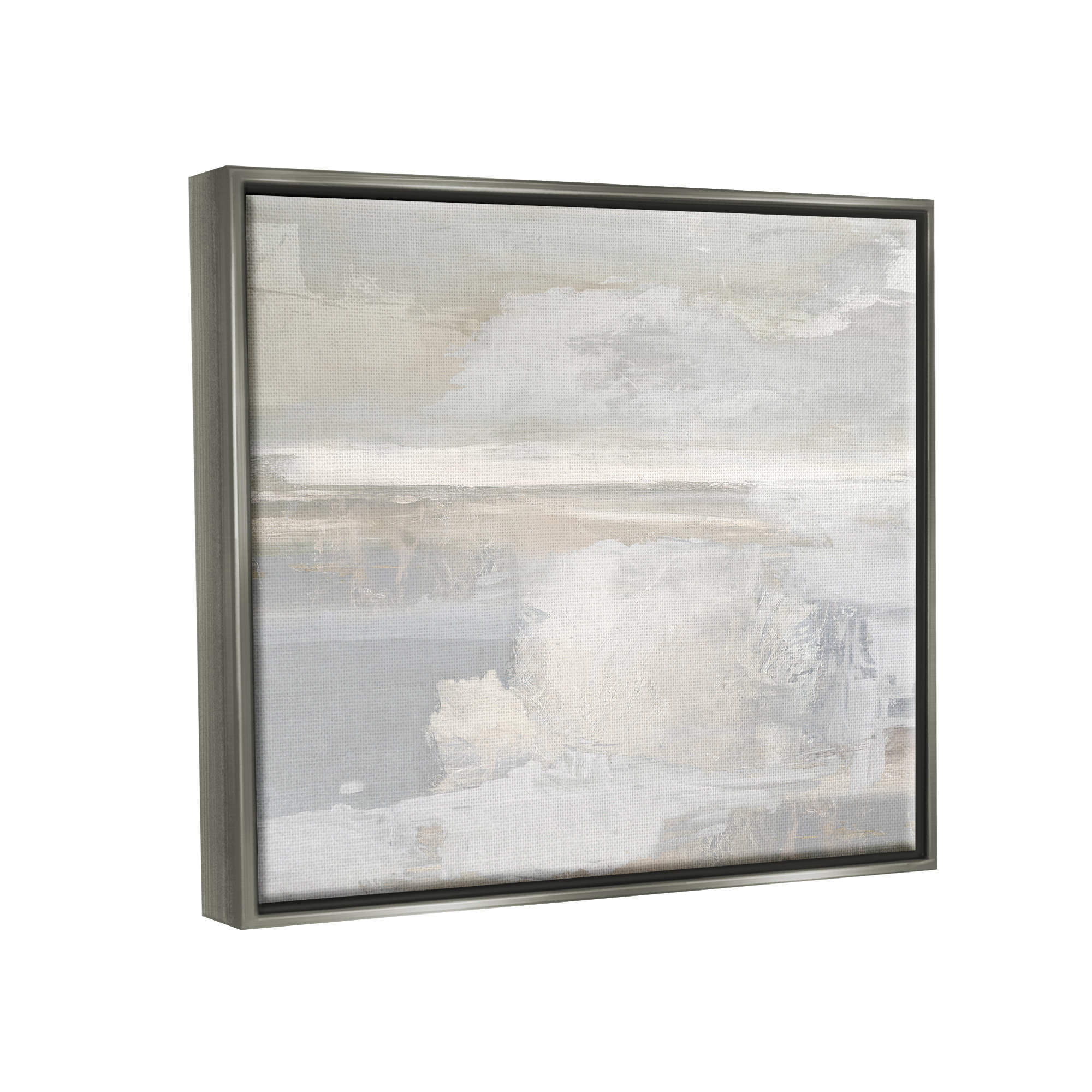 Wrought Studio™ Modern Grey Scenery Framed Floater Canvas Wall Art ...
