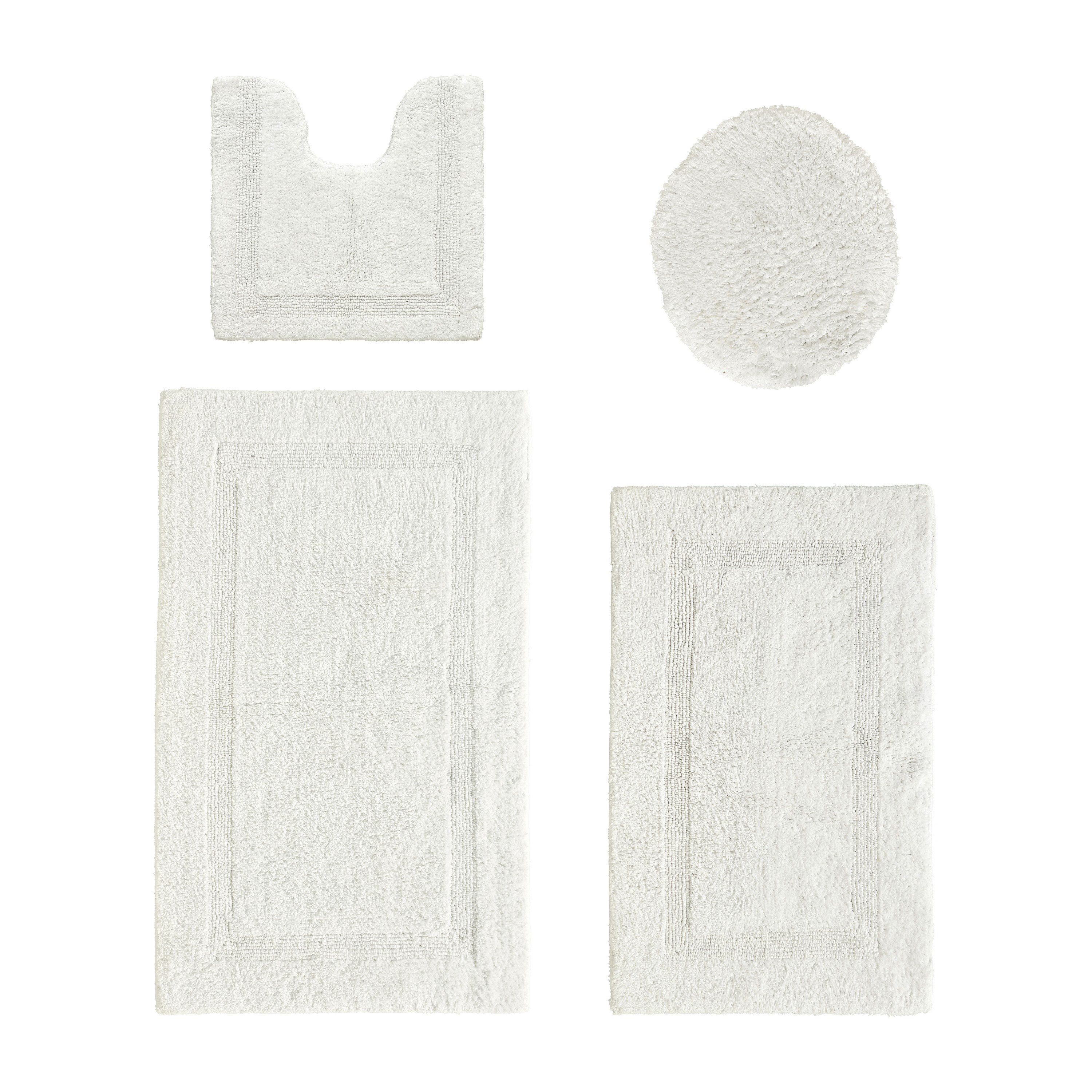 Better Trends Lux Premium 100% Cotton 4 Piece Bath Rug Sets, Machine ...
