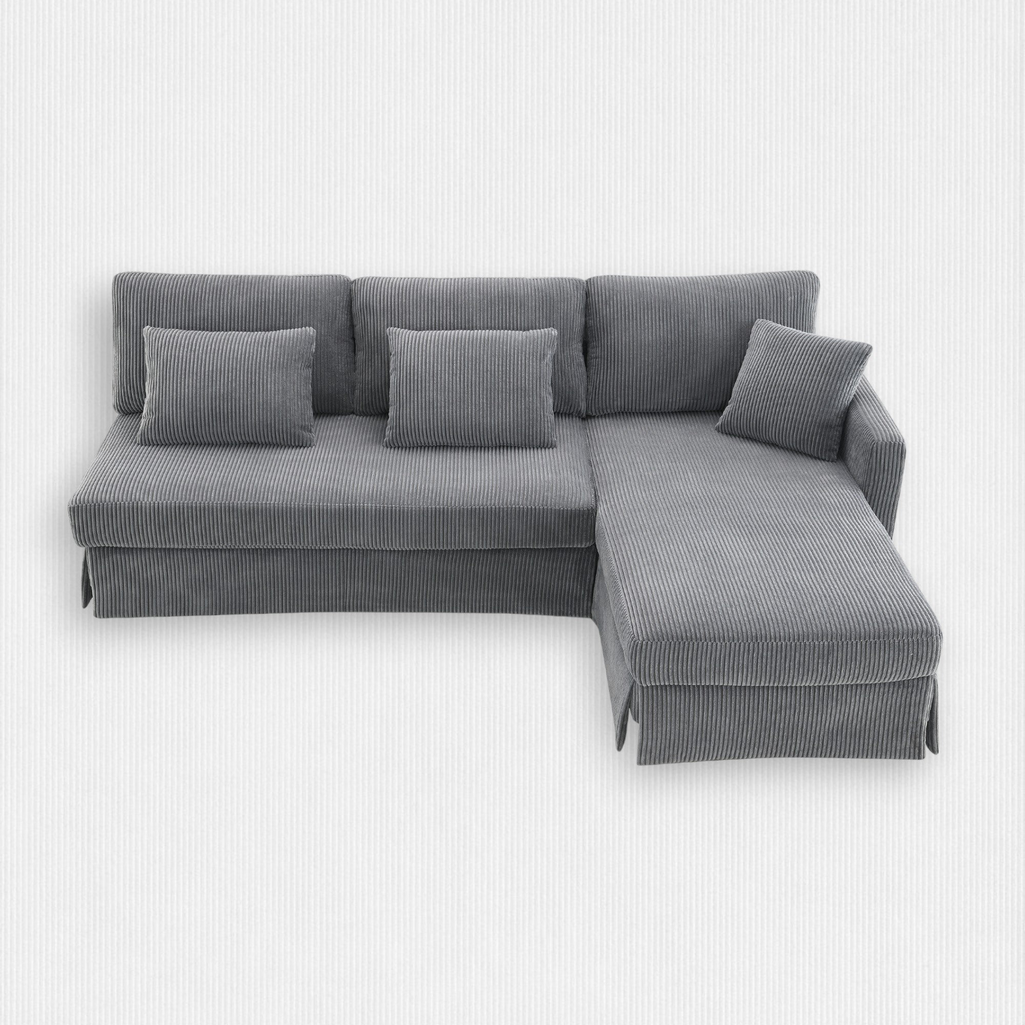 Ebern Designs 2 - Piece Upholstered L-Shaped Sectional Couch | Wayfair