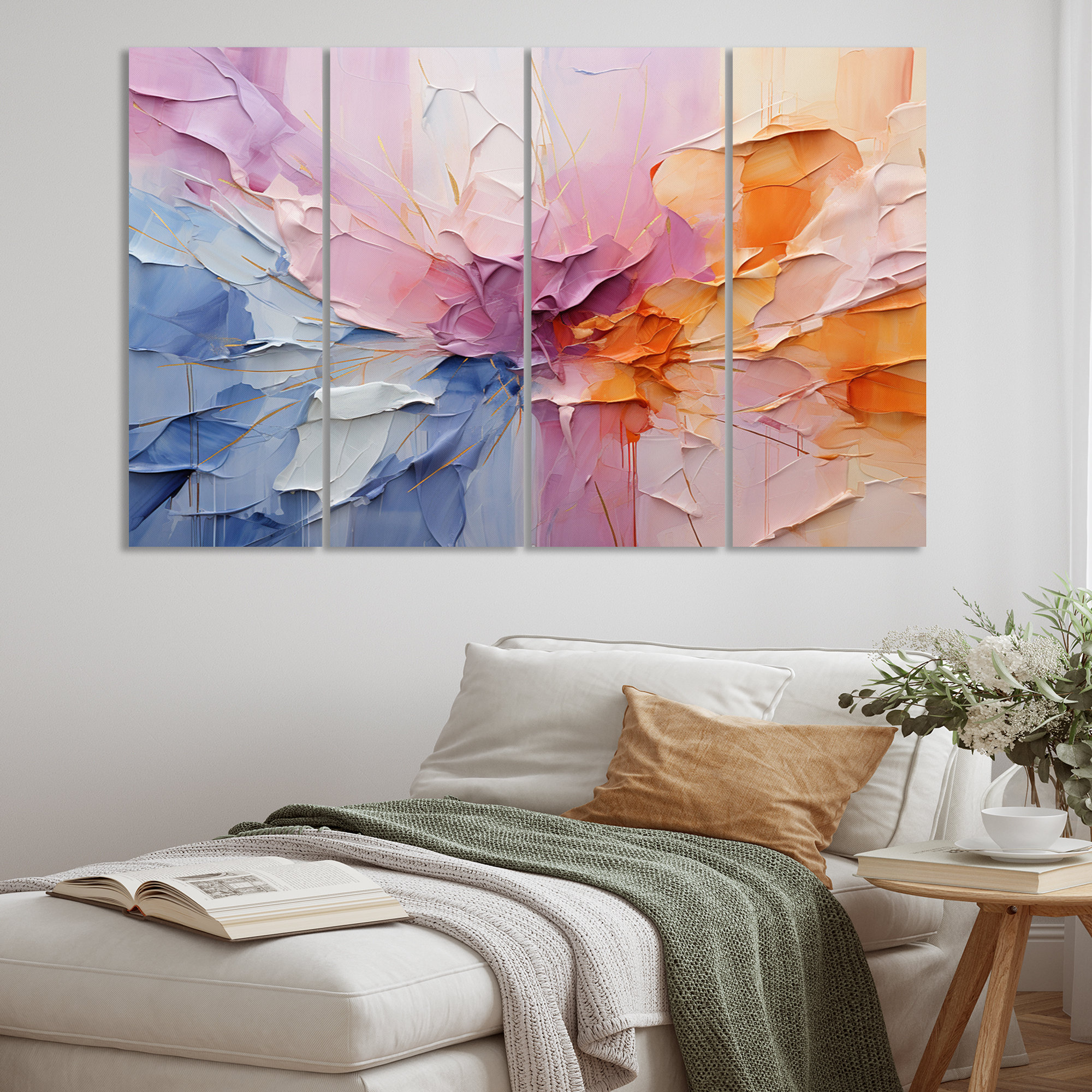 Design Art Collage Impressions I - Abstract Collages Wall Art Living ...