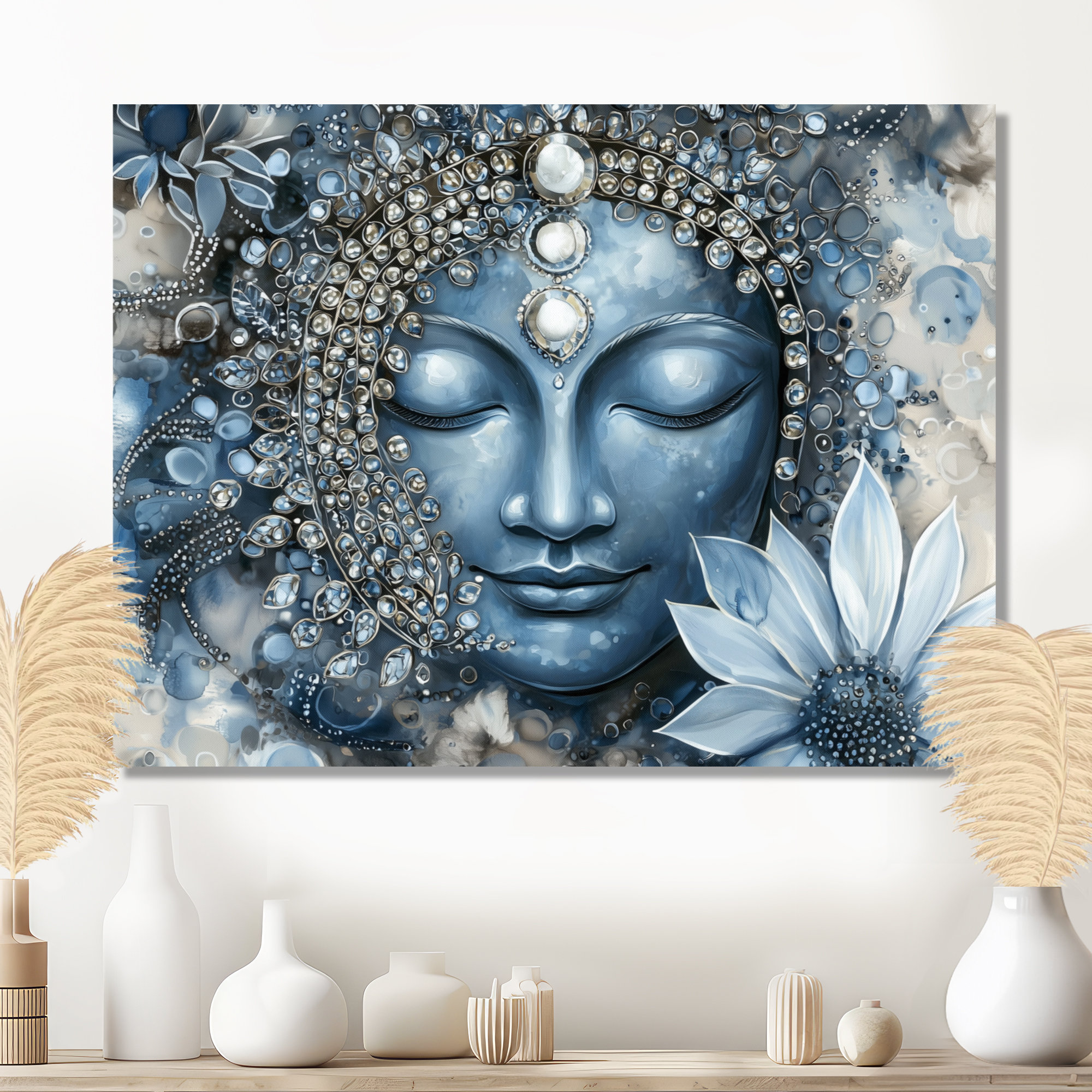 Ophelia & Co. Mystic Harmony Of Buddhism II - Spiritual Metal Wall Art ...