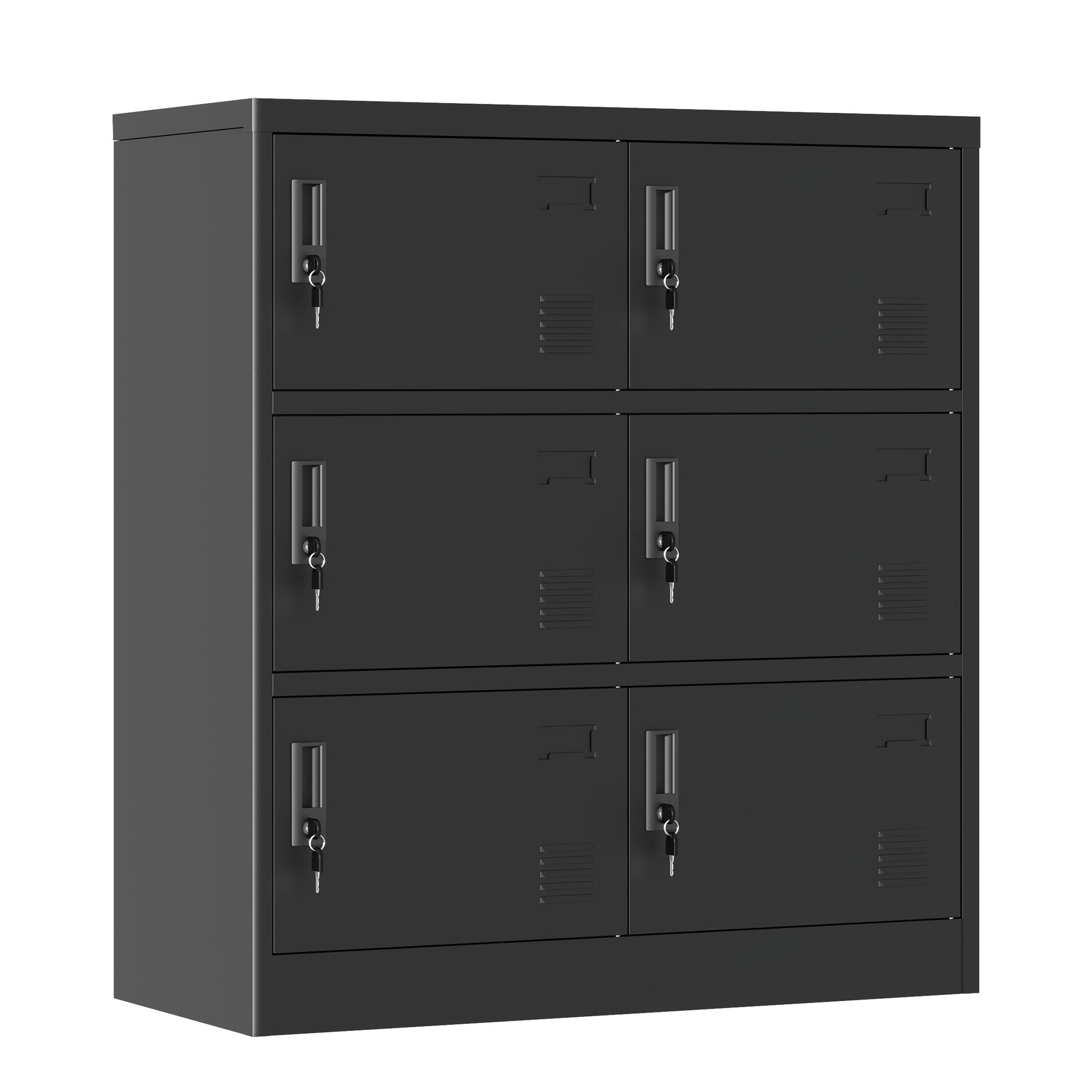 Inbox Zero 6-Door Employee Storage Locker, Metal Lockers For Office ...