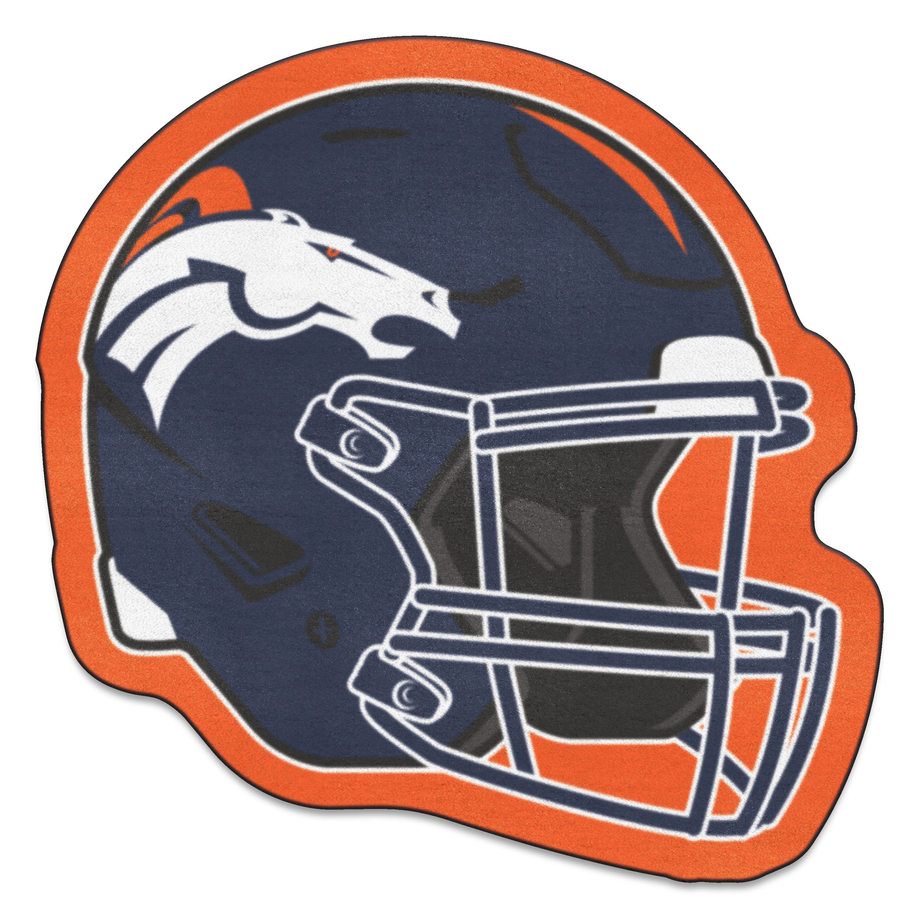 FANMATS Denver Broncos_Denver Broncos Mascot Helmet Rug | Wayfair