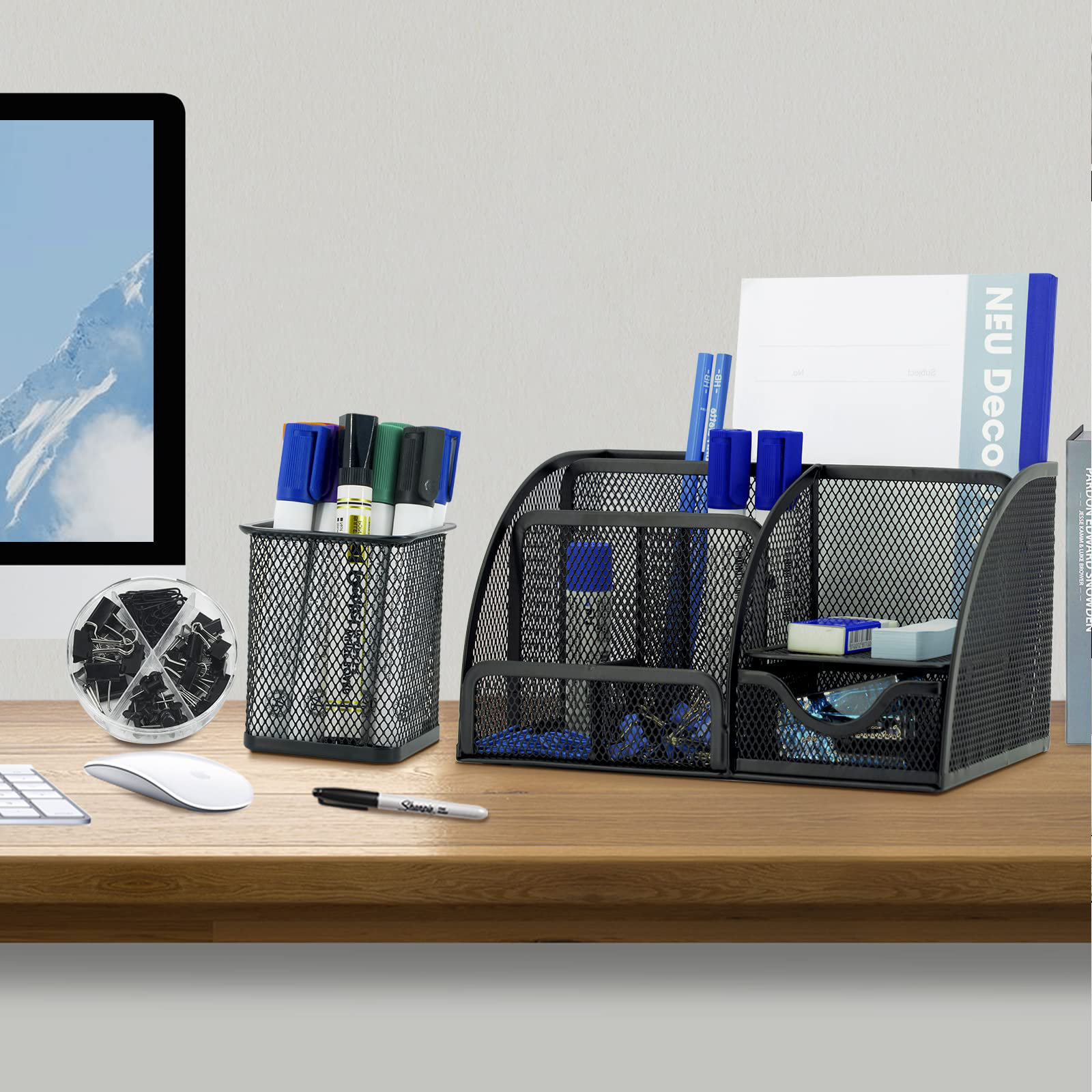 Inbox Zero Desk Organizers And Accessories, Office Supplies Mesh Desk ...