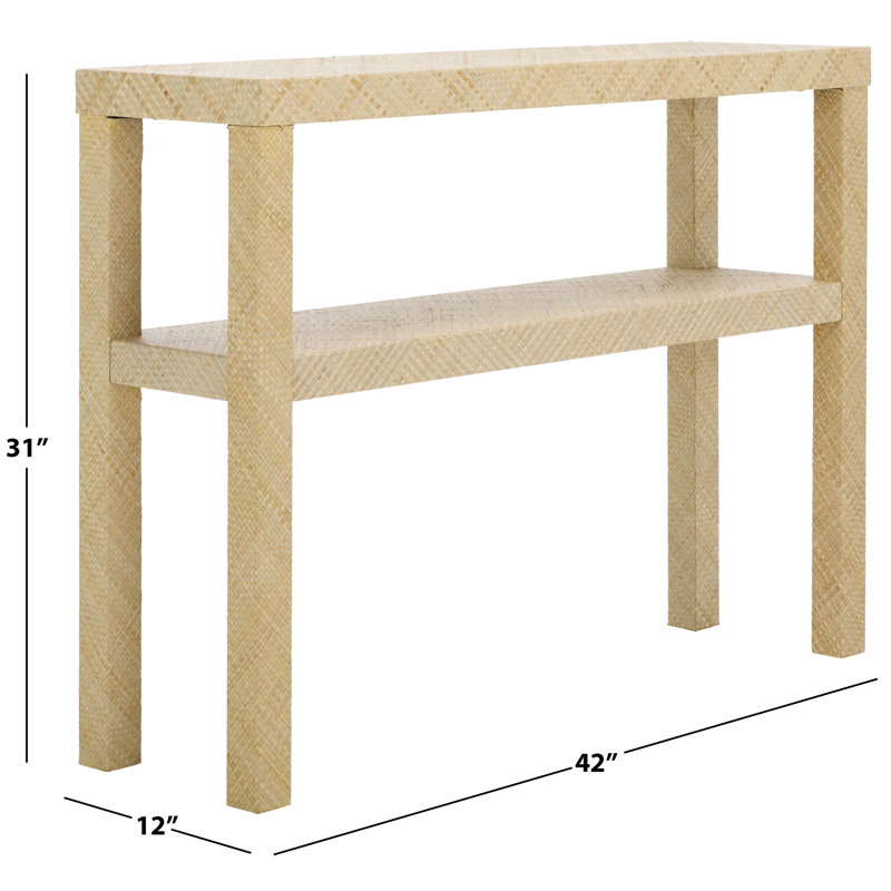 Bay Isle Home™ Breban Raffia 2 Shelf Console Table & Reviews | AllModern