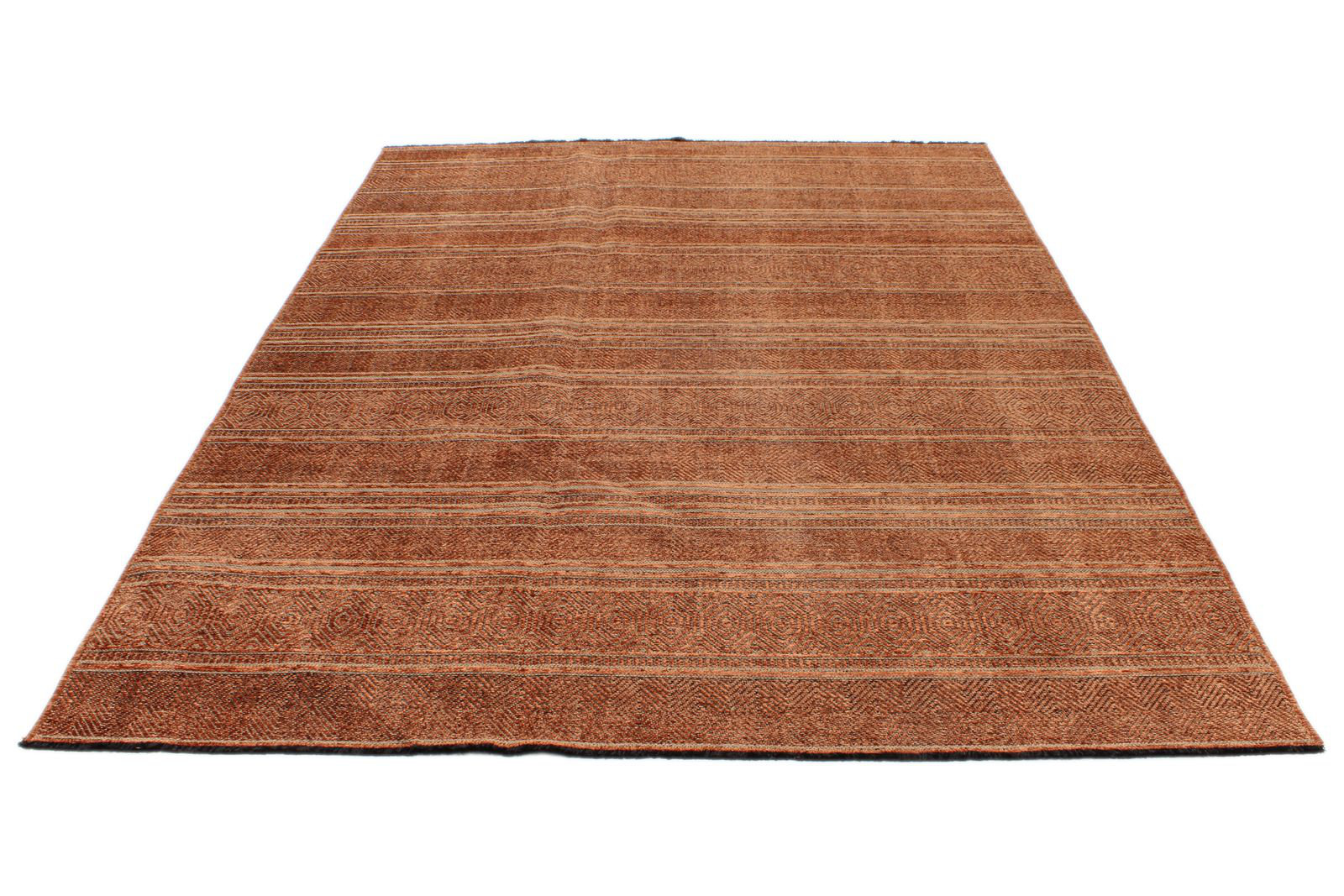 Home and Rugs 7x9 Dark Rust and Rust Modern Contemporary Rug | Wayfair