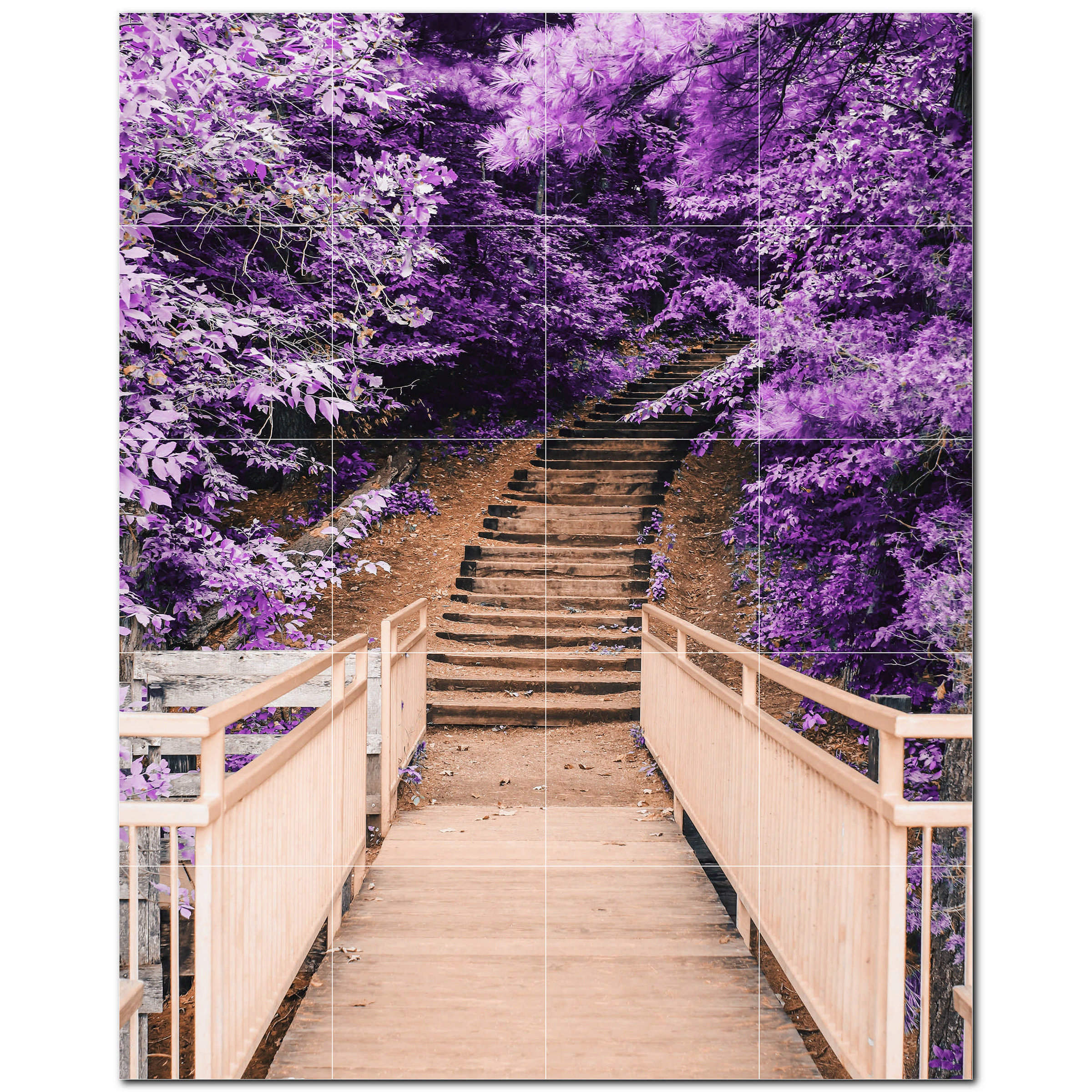 Picture-Tiles.com 48" x 60" Ceramic Bridge Photo Decorative Mural Tile ...