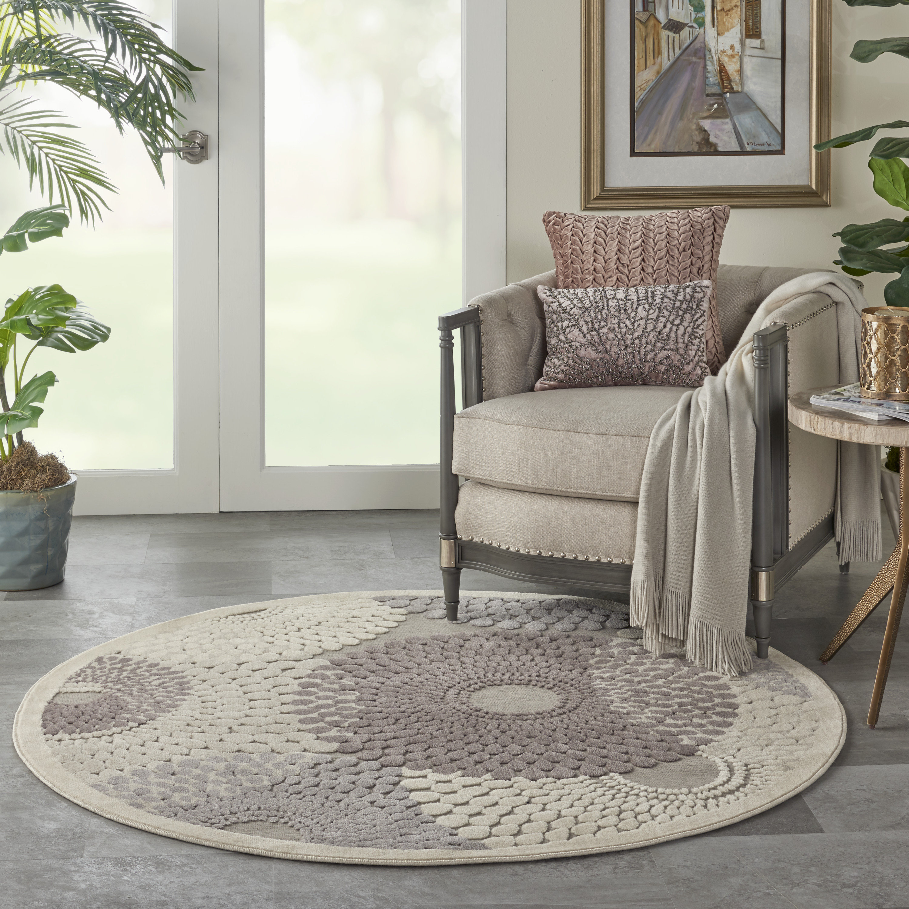 Dakota Fields Marty Traditional Modern Gray Area Rug | Wayfair