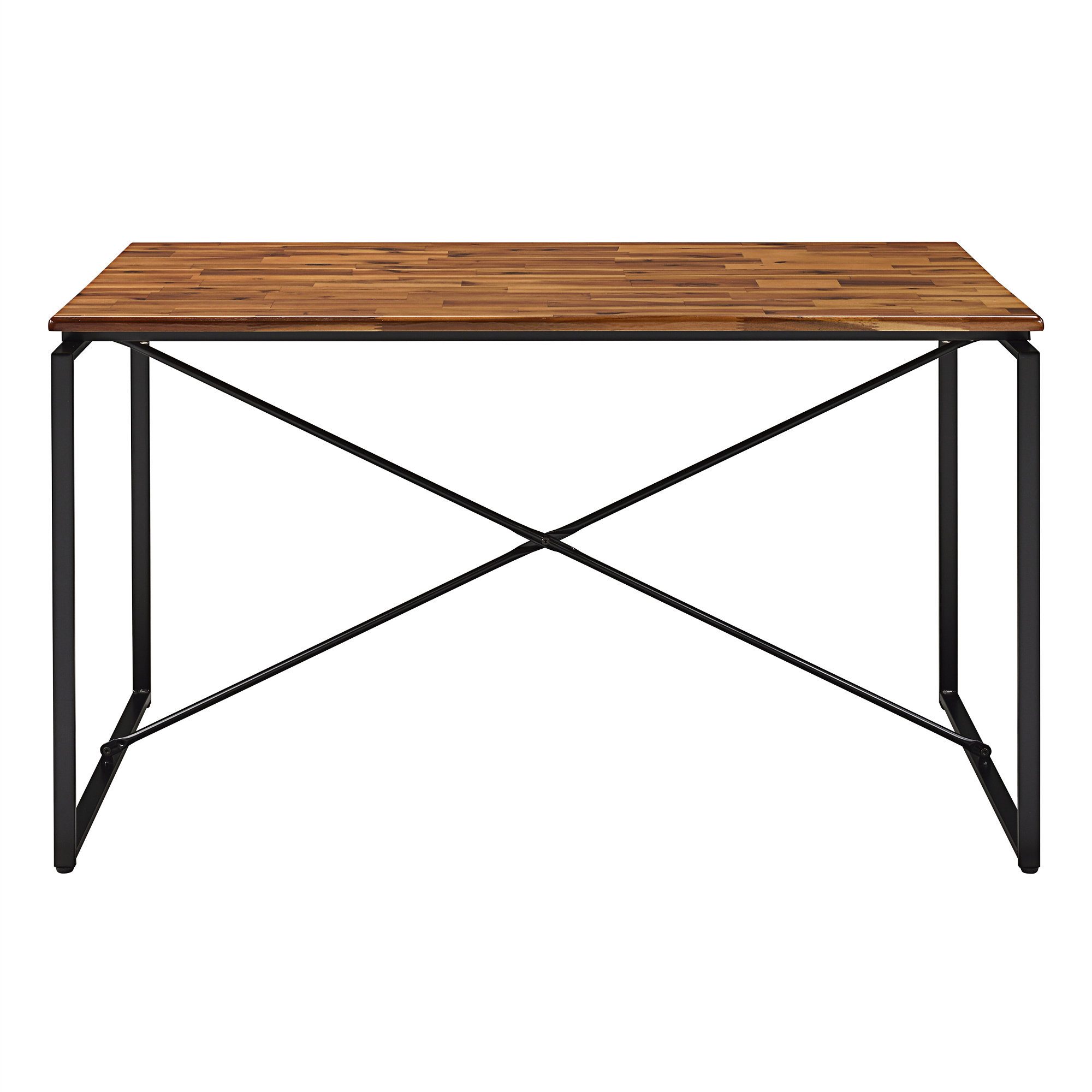 17 Stories Oak And Dining Table With Metal Sled Base - Wayfair Canada