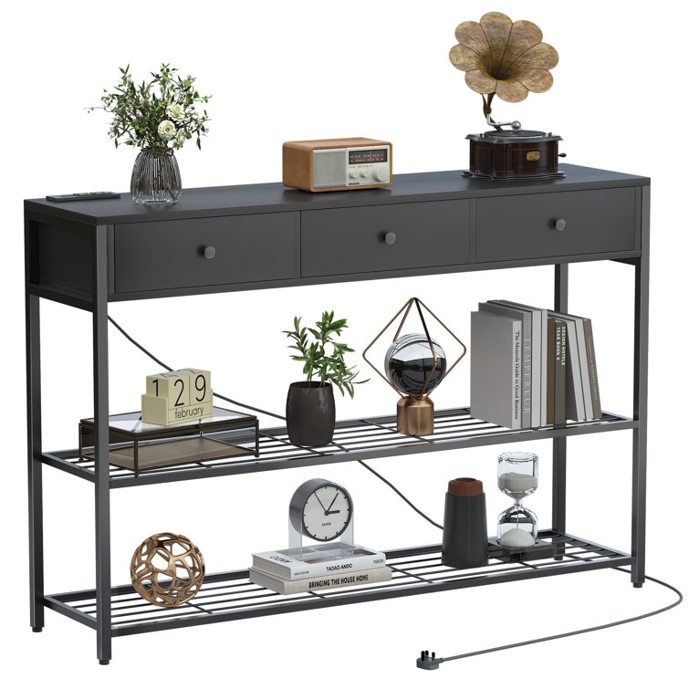 17 Stories Soplin 47.2" Wide Sofa & Console Tables with 2 USB Ports & 2 ...