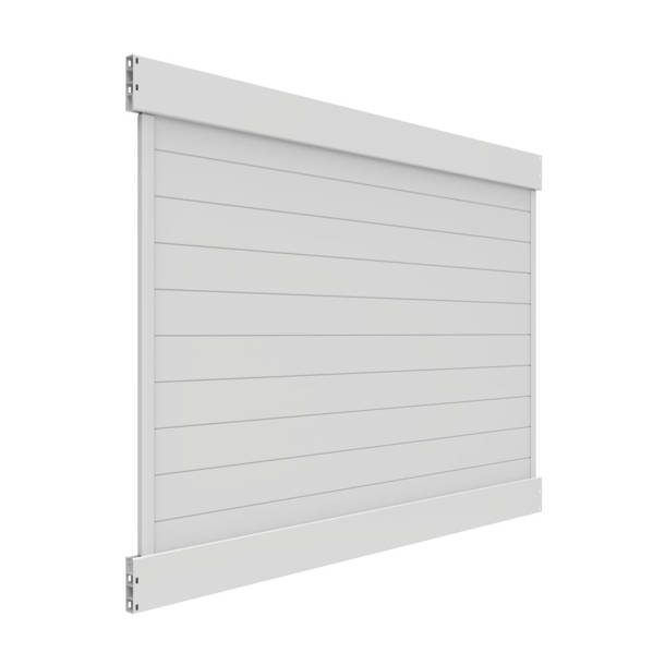 Barrette Outdoor Living Horizontal Fence White Vinyl Privacy Panel Kit ...