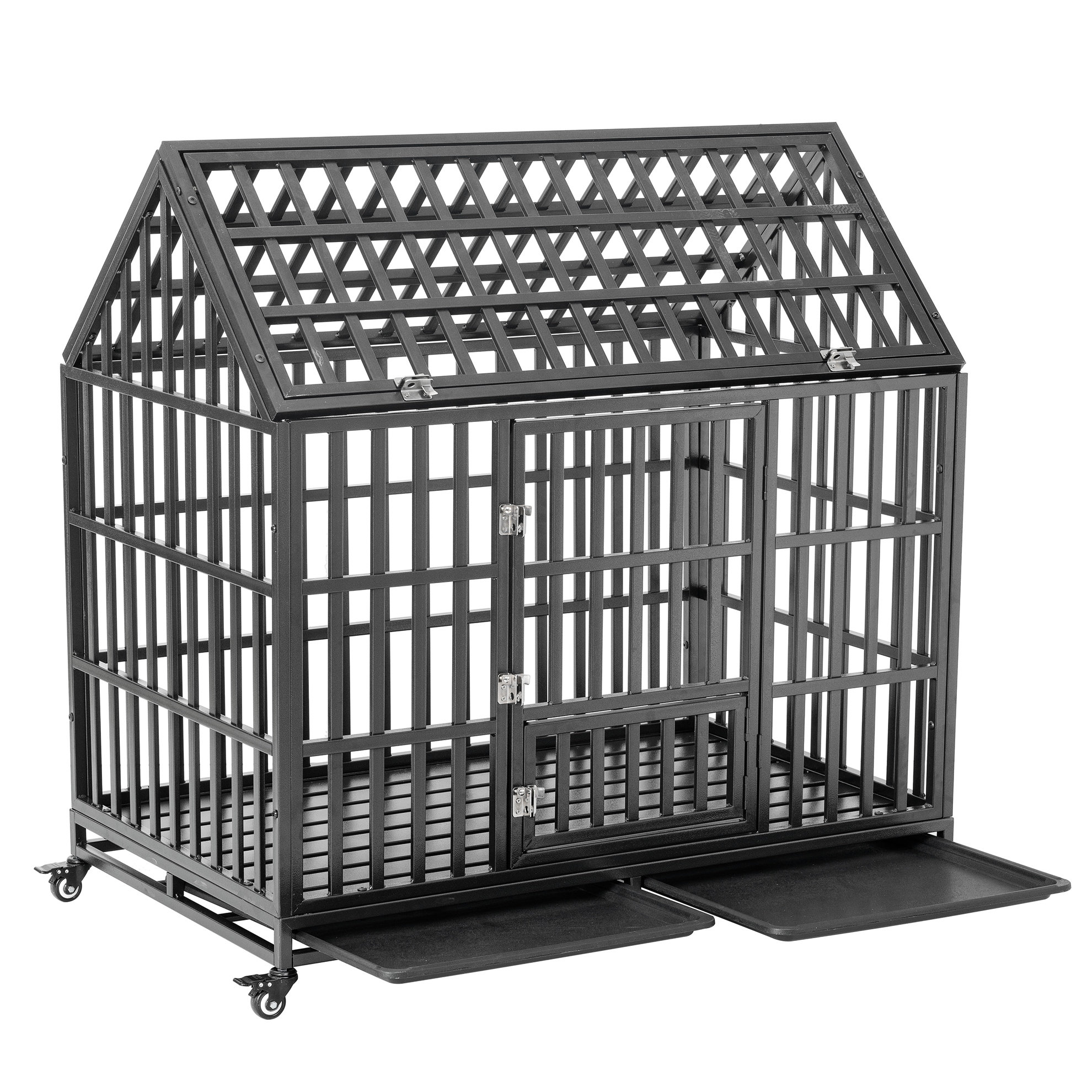 Tucker Murphy Pet™ Heavy Duty Dog Cage Pet Crate With Roof & Window On ...