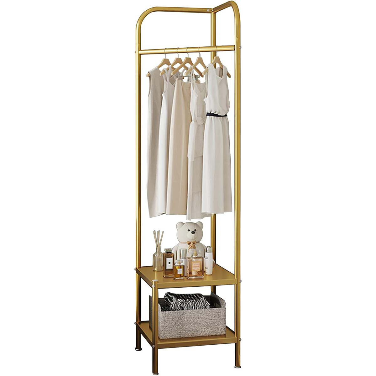 Everly Quinn Corner Coat Rack, Modern Metal Clothes Racks Corner Hall ...