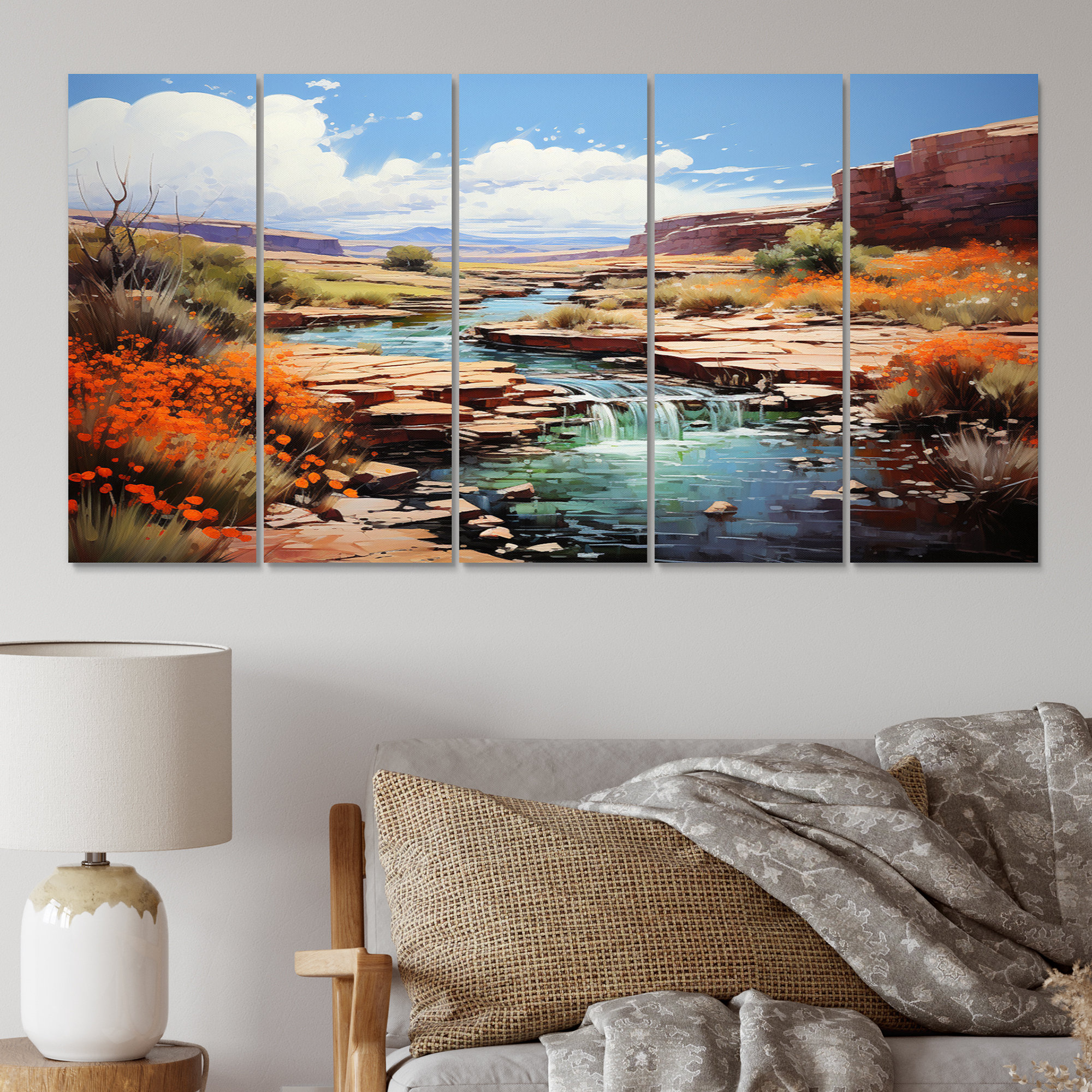 Design Art Neveda Canyon Scenery IV - Landscapes Canvas Wall Art - 5 ...