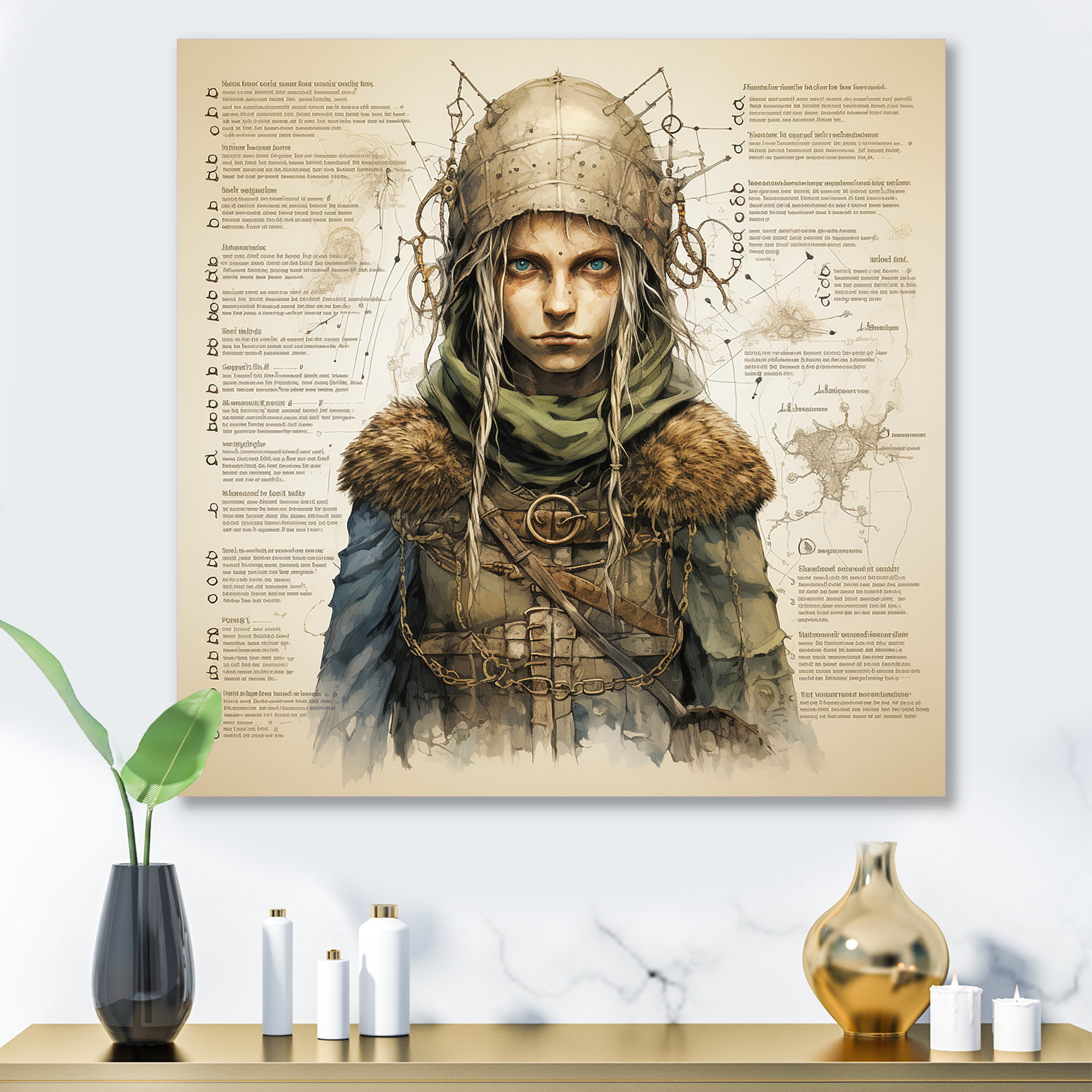 Ivy Bronx Vintage Elves Blueprint II - Elves Metal Wall Art | Wayfair