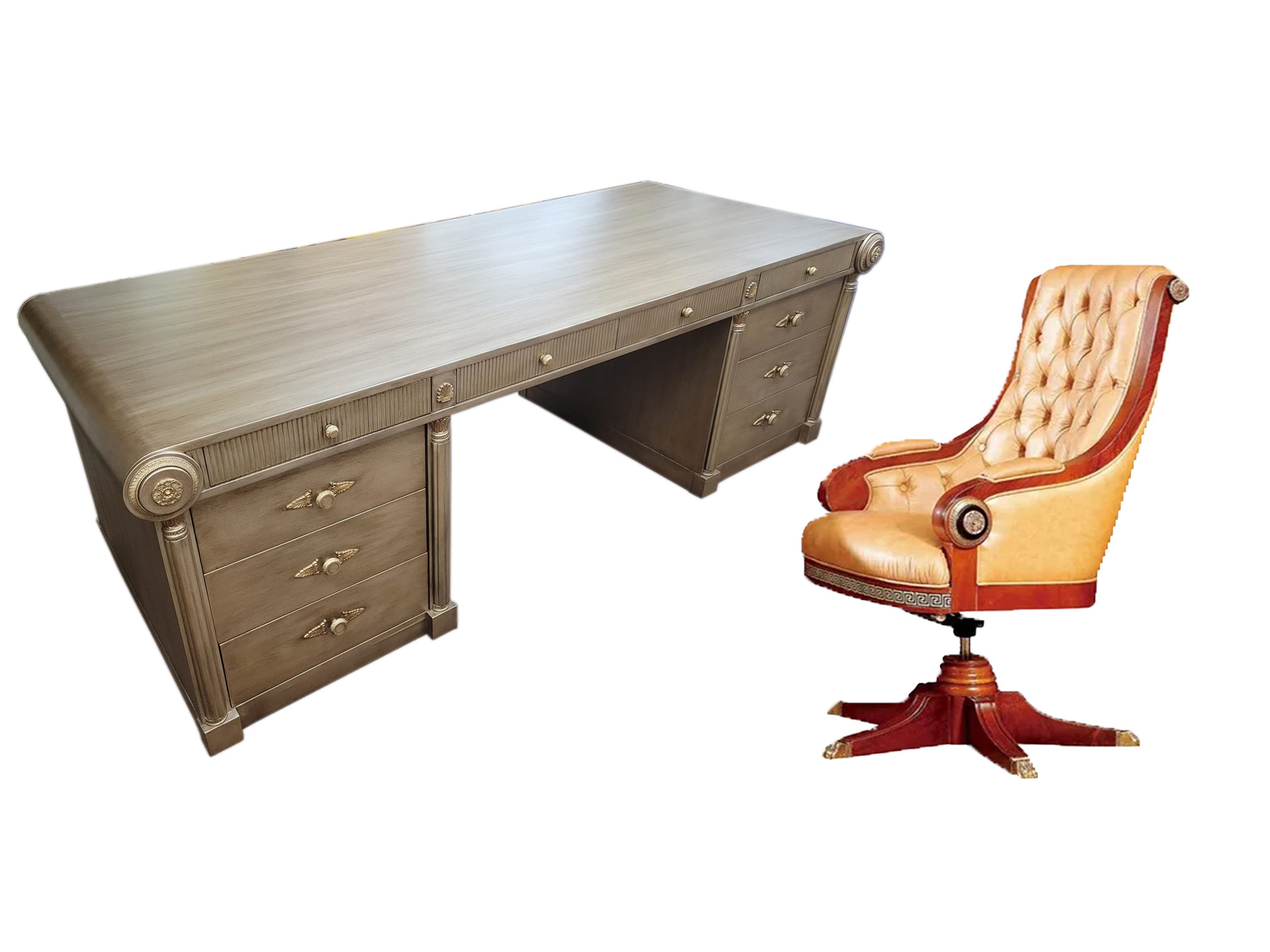 InfinityFurnitureImport Infinity Executive Desk and Chair Set | Wayfair