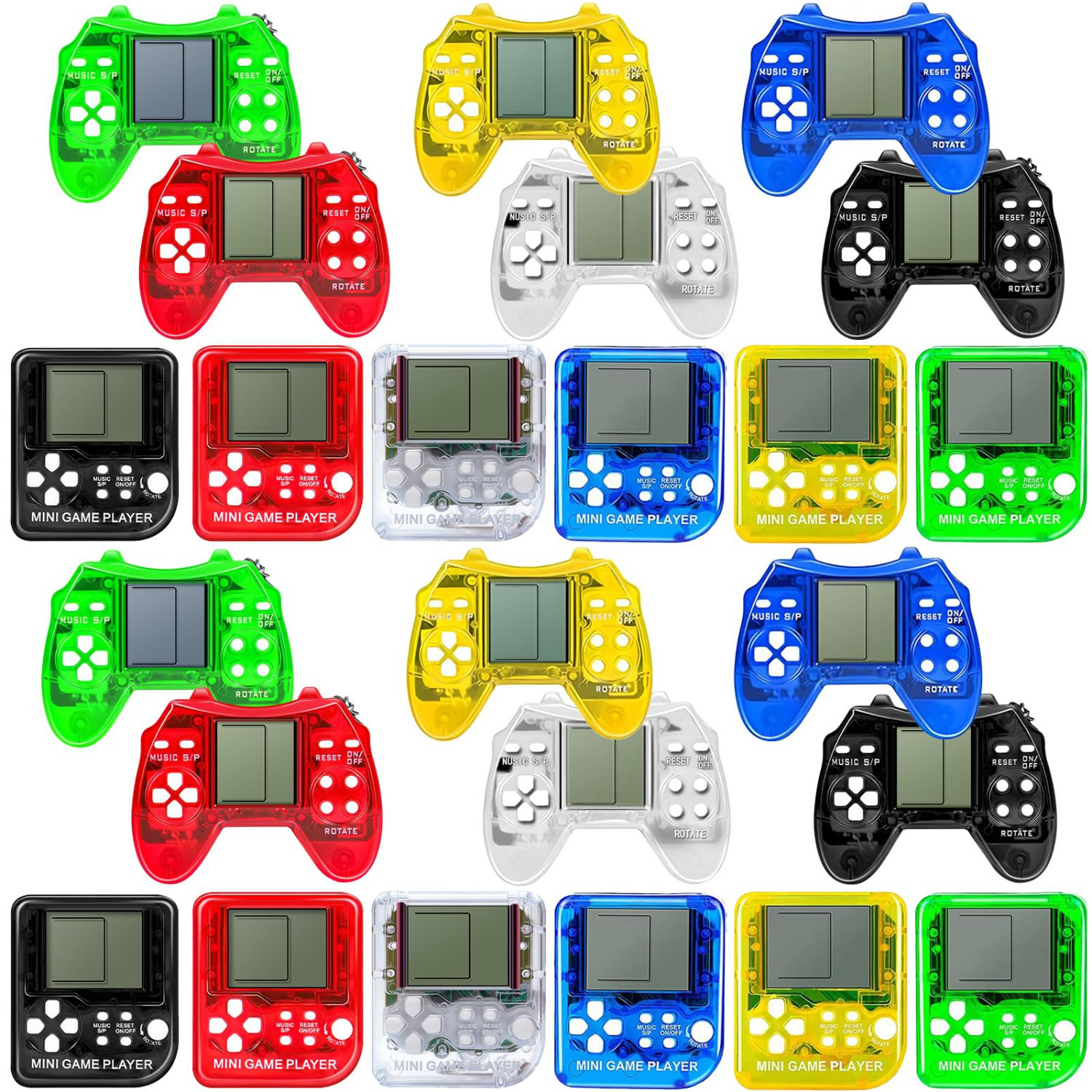 Stack man 24Pcs Video Game Party Favors For Kids, Mini Game Keychain ...