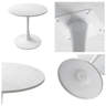 George Oliver Marce 31.5" Round Dining Table – White Marble Print Top ...