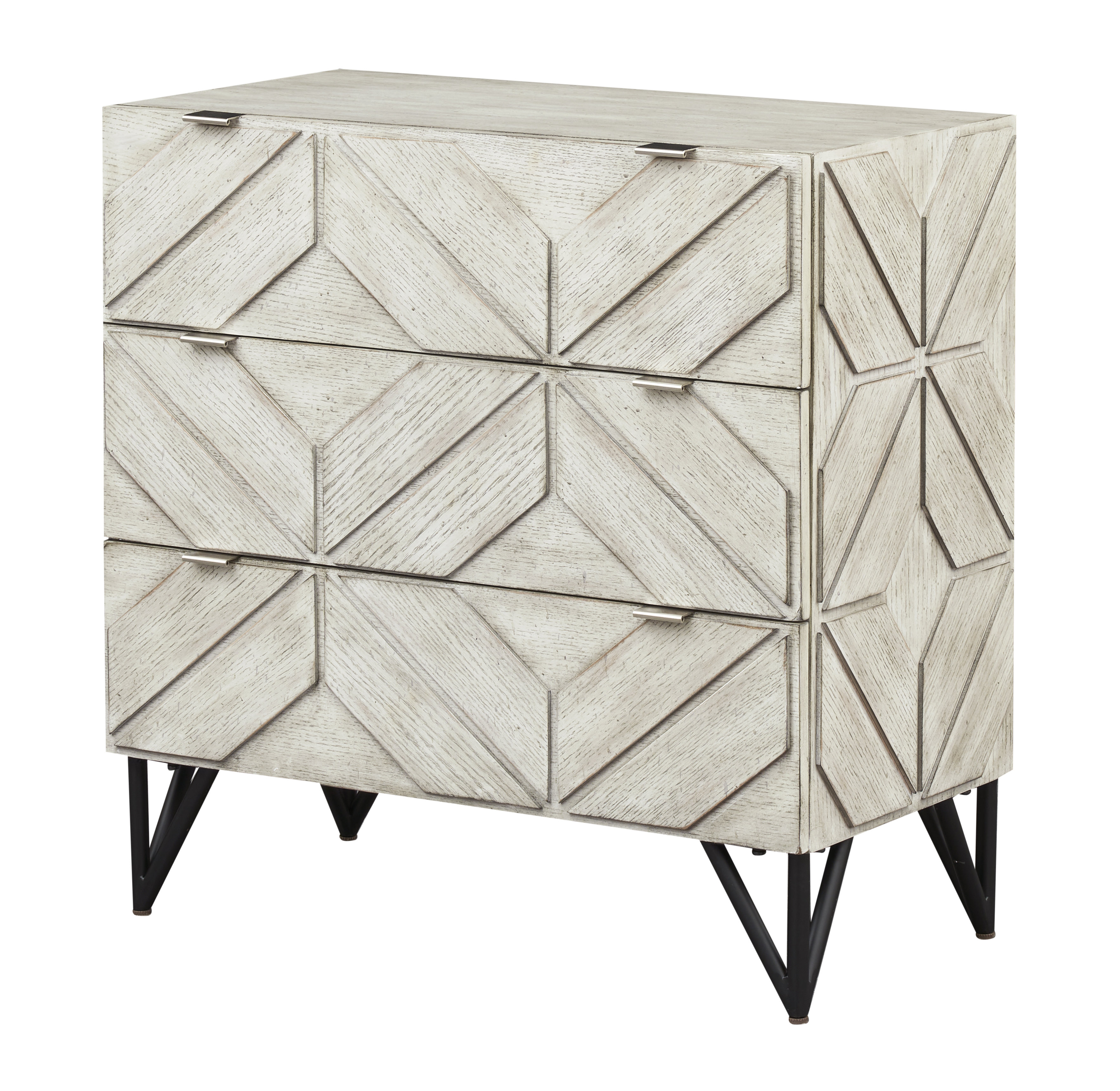 Foundry Select Erasma Iron 3 - Drawer Accent Chest | Wayfair