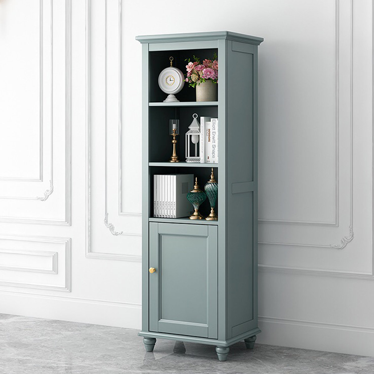 EliteFurnishings Multifunctional Tall Organizer: Open Shelves ...