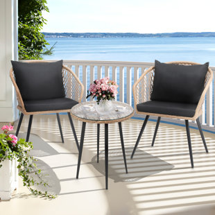 Metal Small Patio Bistro Sets You'll Love | Wayfair