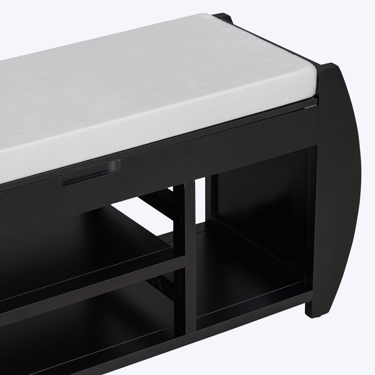 Red Barrel Studio® 3-In-1 Shoe Storage Bench, Mid-Century Upholstered ...