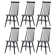 Gracie Oaks 17" Wide Classic Modern Black Solid Wood Dining Chairs ...