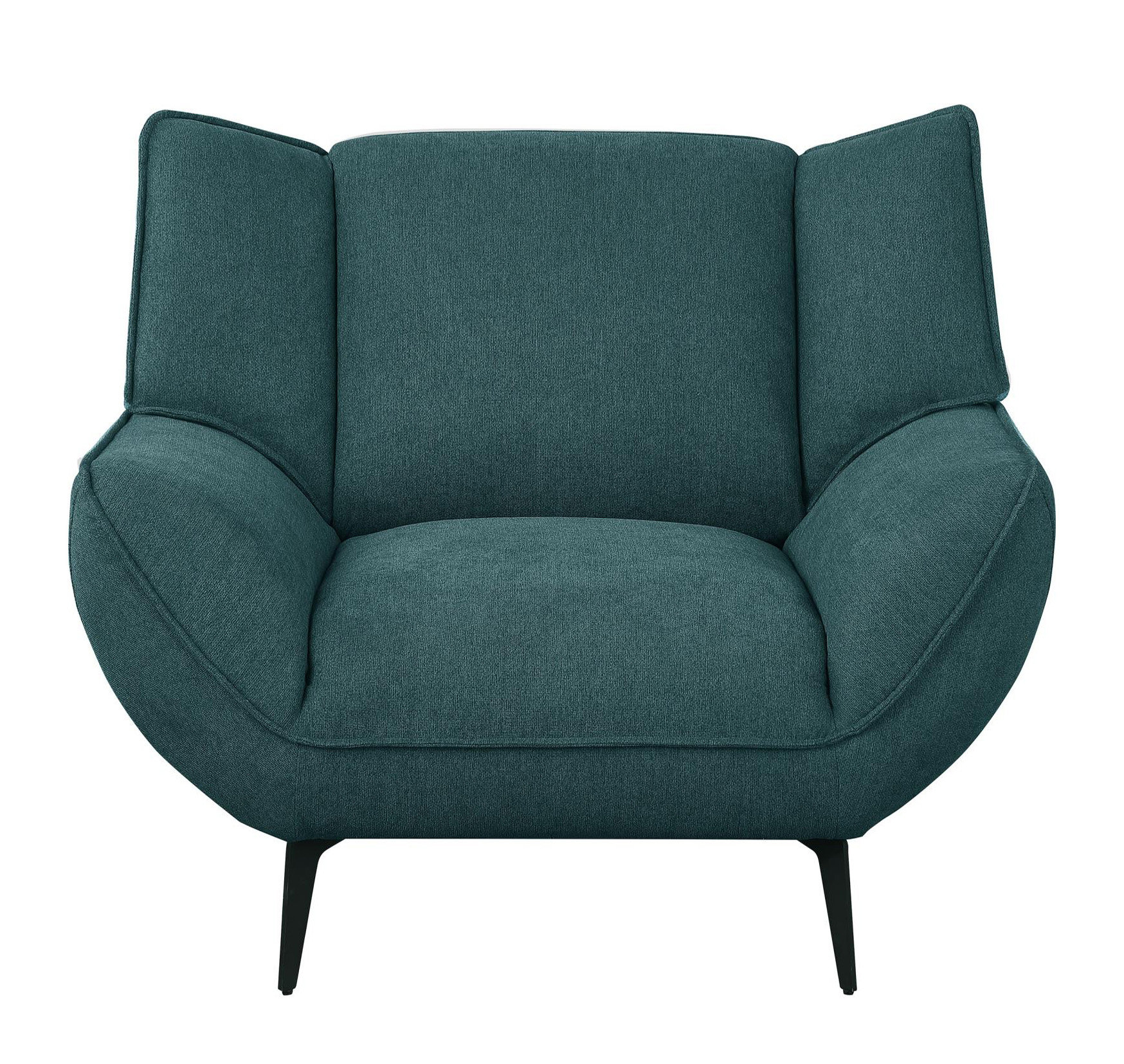 Brayden Studio® Gredel Teal Blue Arm Chair with Metal Leg | Wayfair