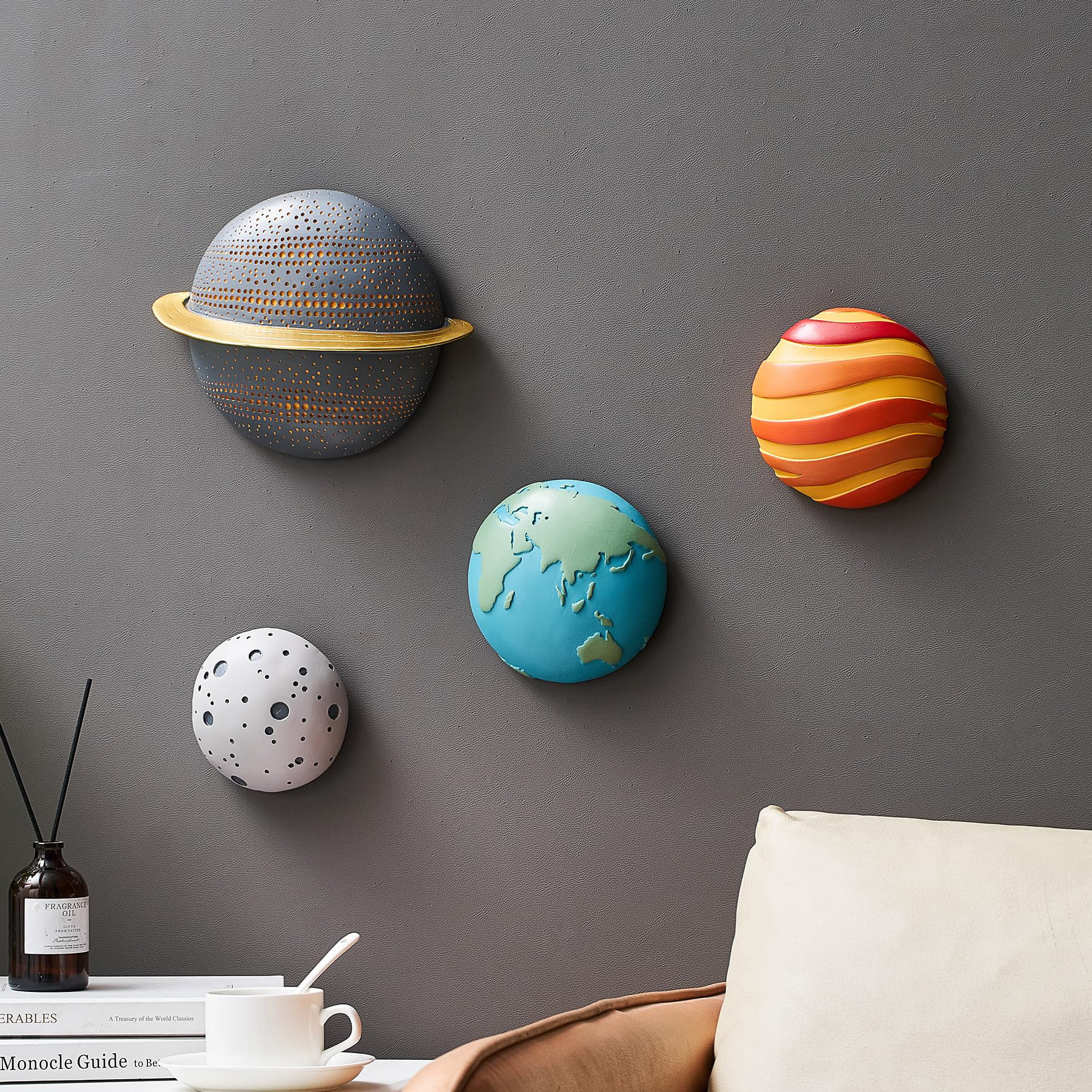 Isabelle & Max™ Planet Statue Space Decor: 4Pcs Solar System Sculpture ...