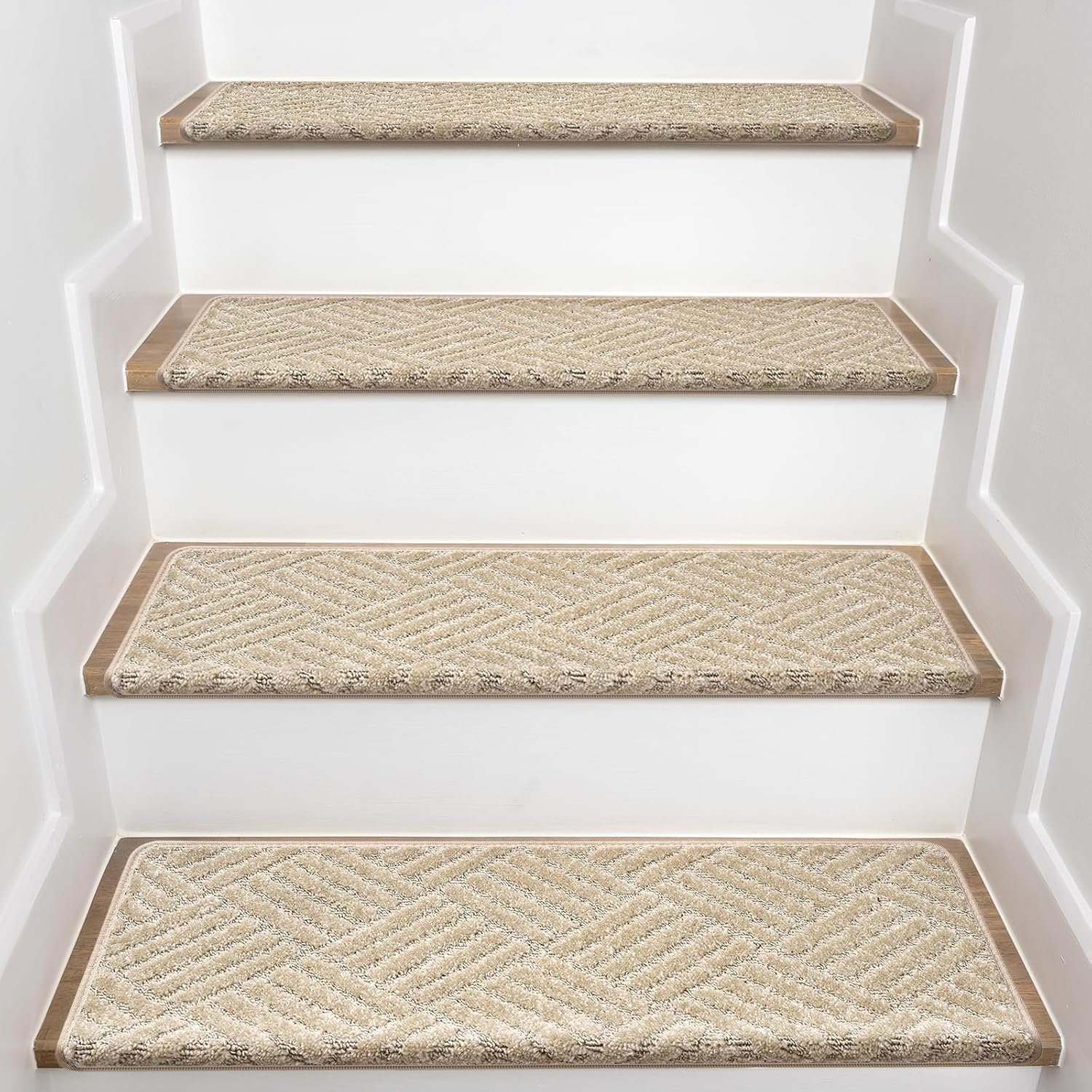 Bay Isle Home™ Bullnose Carpet Non Slip Stair Treads, Stair Step Rugs ...