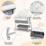 Zoomie Kids Baby Bassinet, Bedside Sleeper For Baby With Wheels And ...