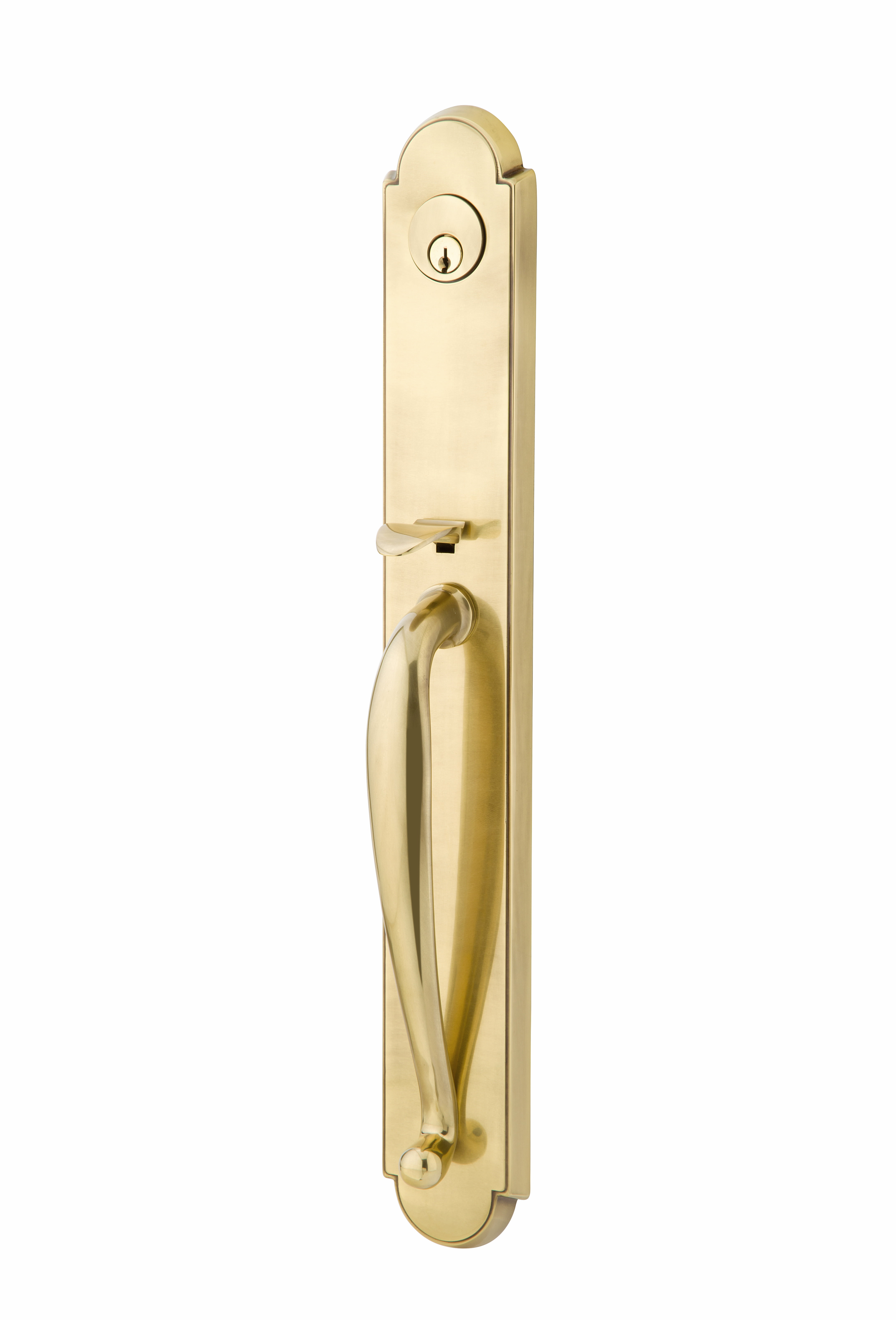 Emtek Wilmington Full Length Single Cylinder Tubular Entryset w/ Merrimack Lever | Wayfair