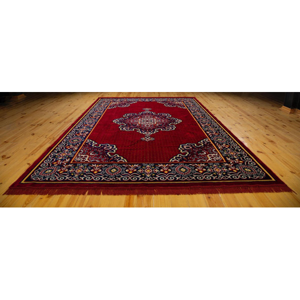 Marlow Home Co. Malott Oriental Hand Woven Red Area Rug | Wayfair.co.uk