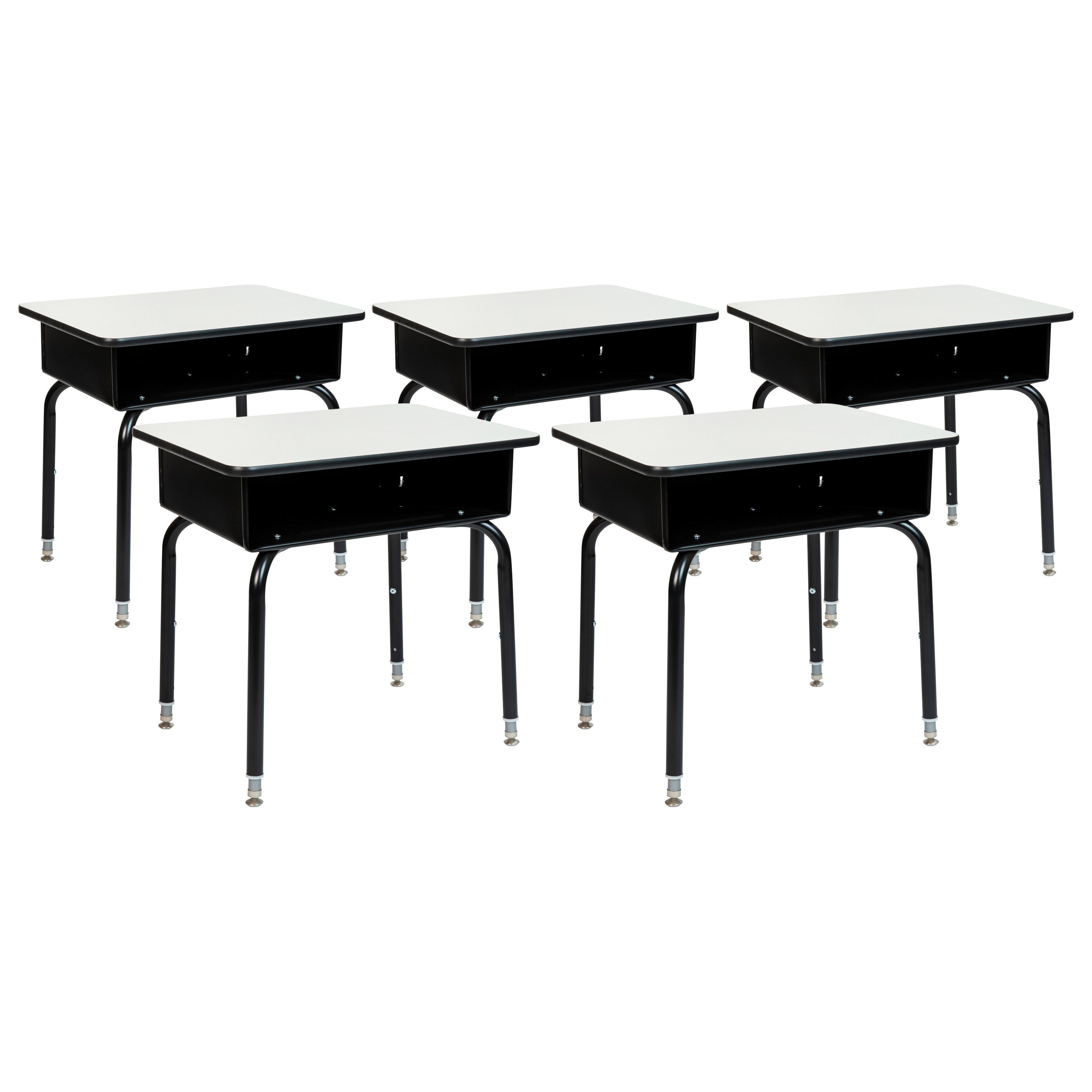 Flash Furniture Goddard Student Desks with Open Front Metal Book Boxes ...