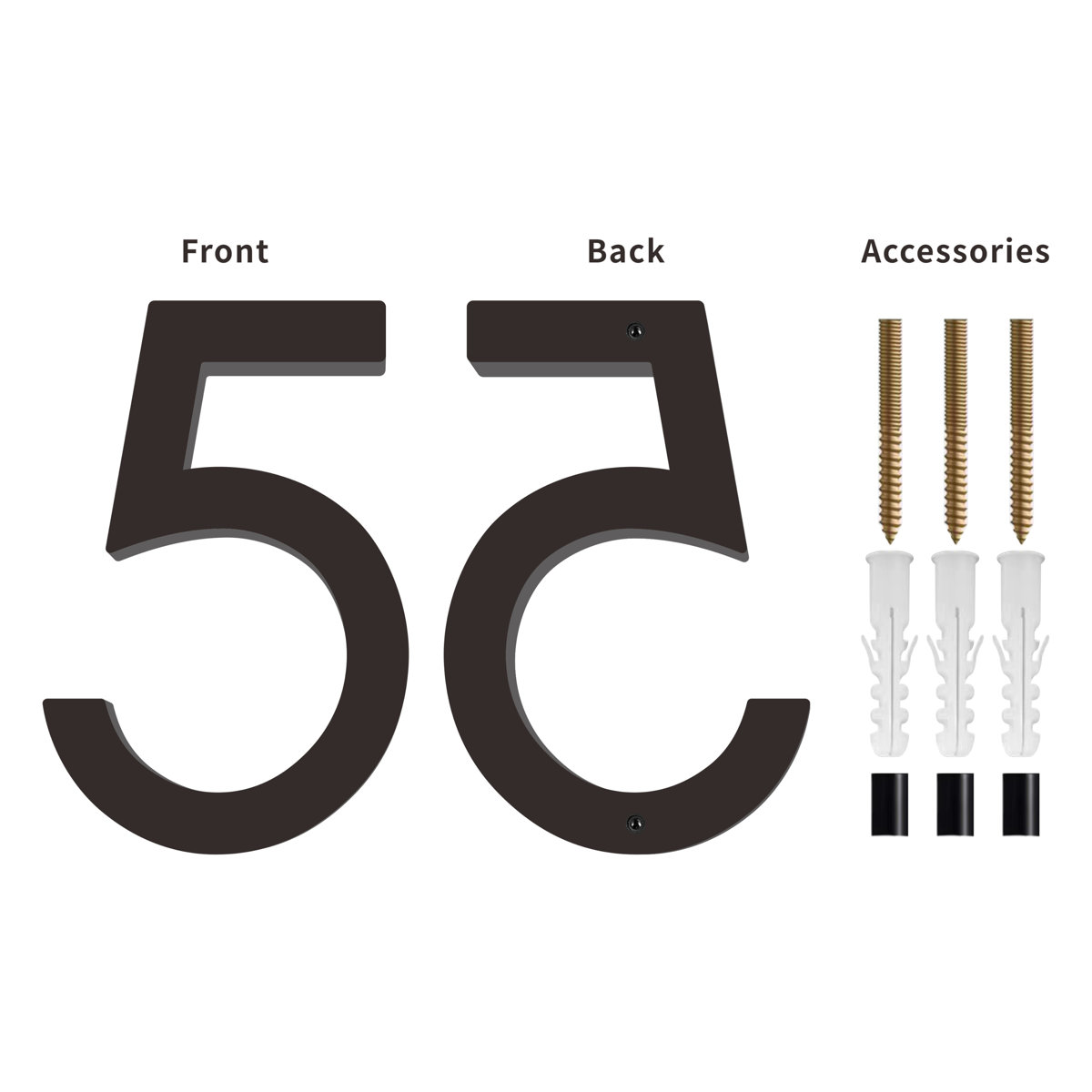 RCH Supply Company 6'' Modern Floating Acrylic House Numbers | Wayfair