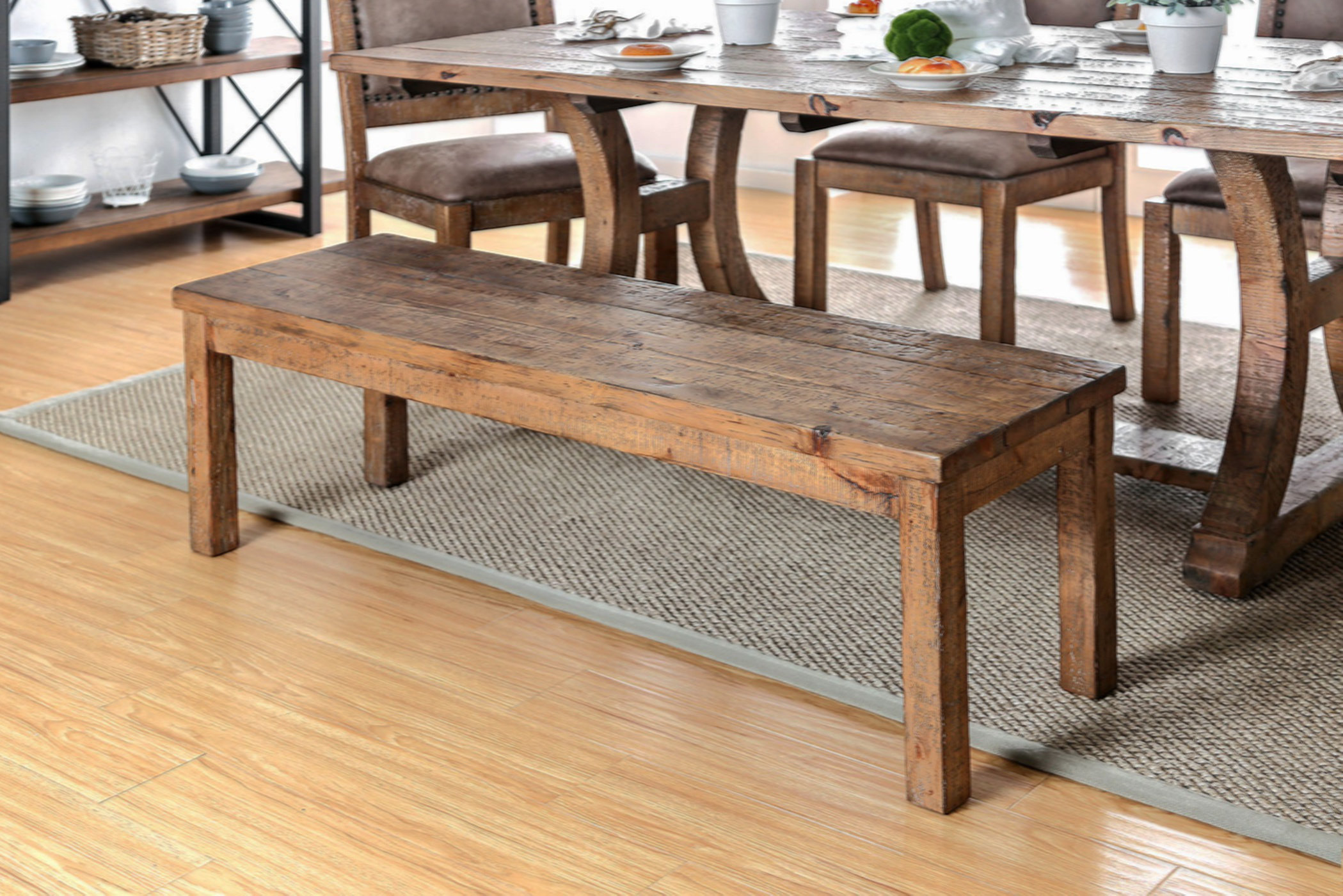 Wildon Home® Rustic Elegance Seat 1Pc Bench Bold Sturdy Design Rustic ...