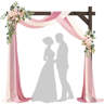 MAXAYA 7.48FT Wooden Wedding Arch Frame, Wood Square Arch Backd ...