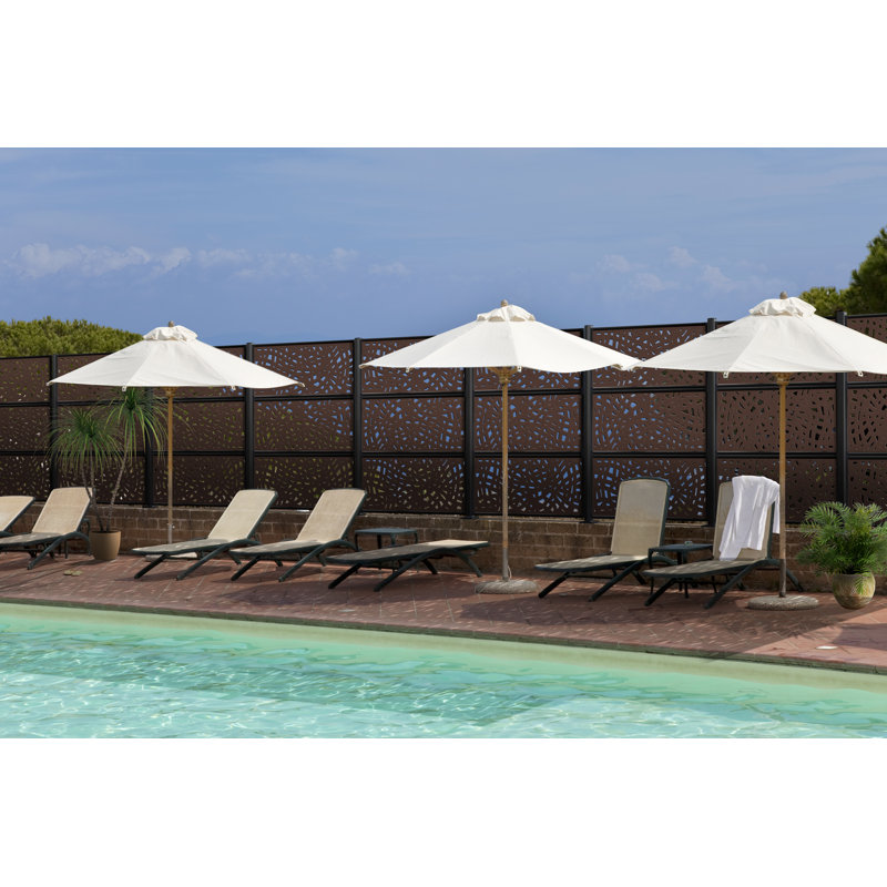 OUTDECO 2' x 4' Black Metal Privacy Panel Frame Kit for Outdeco ...