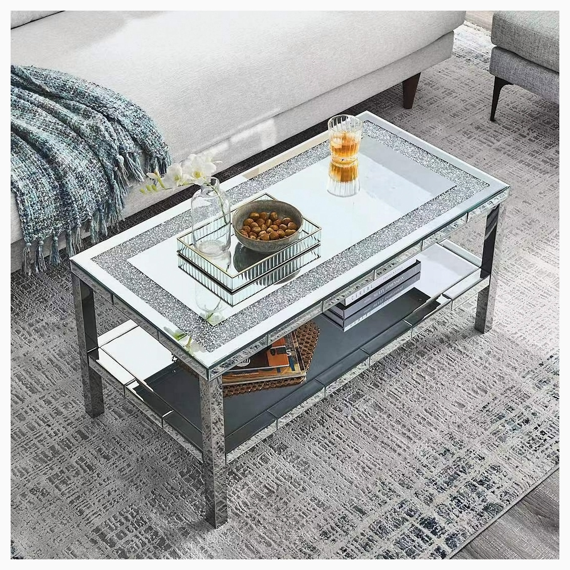 Mercer41 Chellapah Glass Top Coffee Table | Wayfair