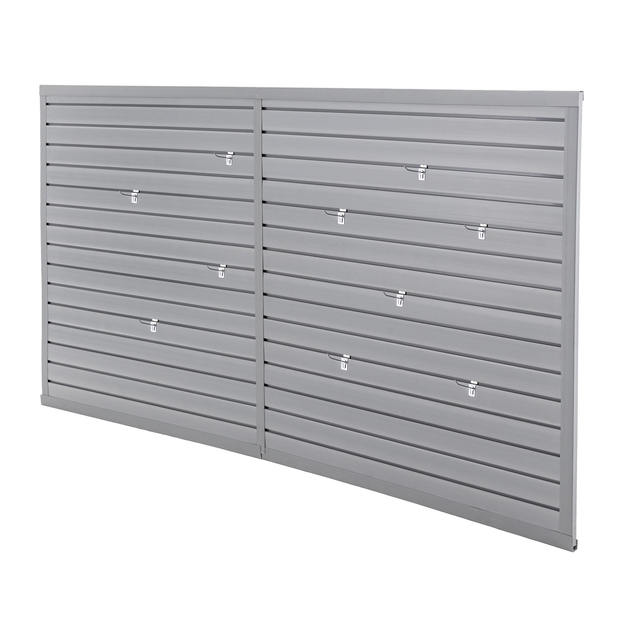 Klair Living Heavy Duty PVC Slatwall Garage Organizer 8Ft X 4Ft Section ...