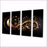 Mercer41 Abstract Golden Music Tremble - Music Wall Art Decor 4 Piece ...
