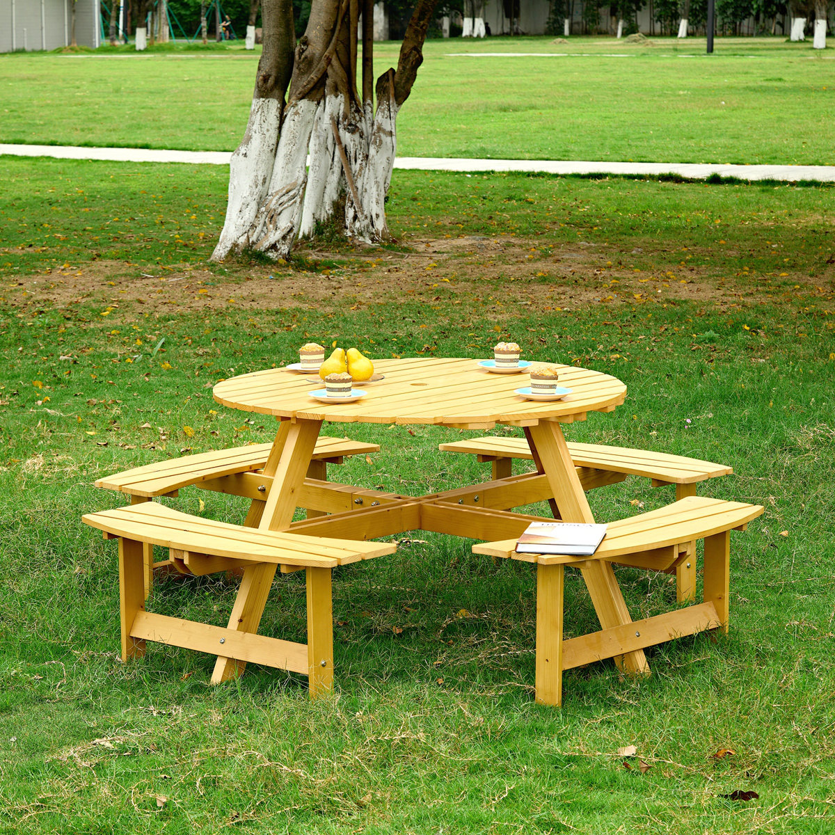 World Menagerie Versatile Outdoor Picnic Table And Chair Set For All ...