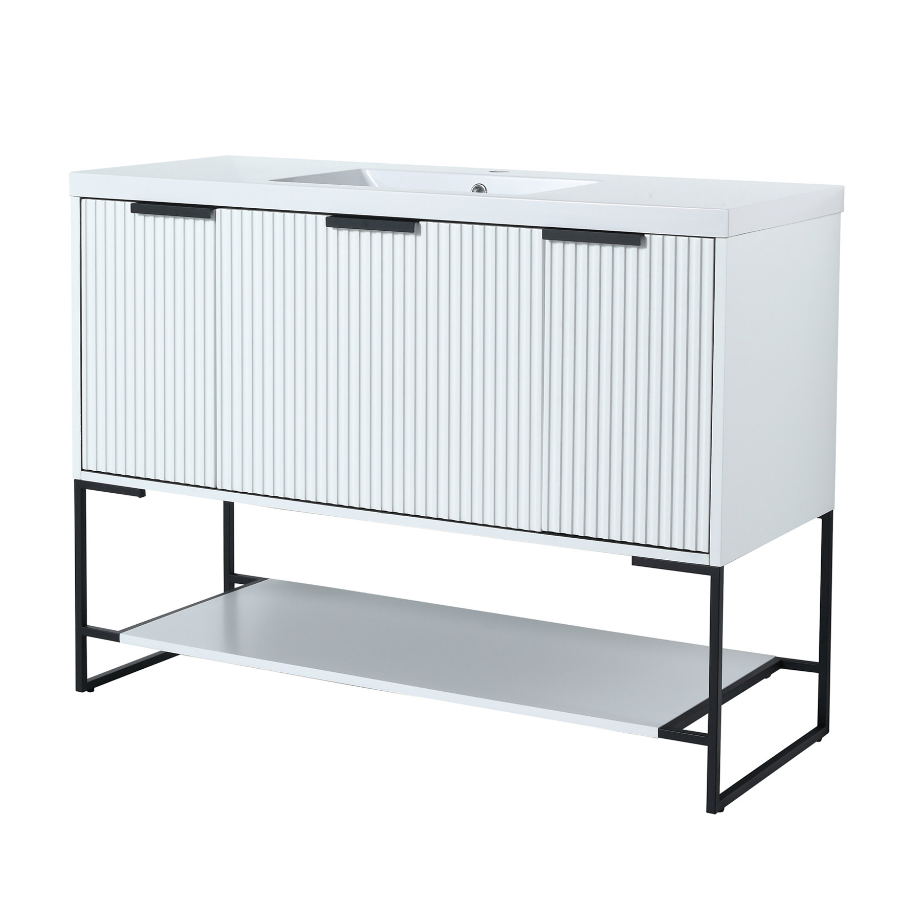 Latitude Run® 48 Inch Freestanding Bathroom Vanity With Resin Basin ...