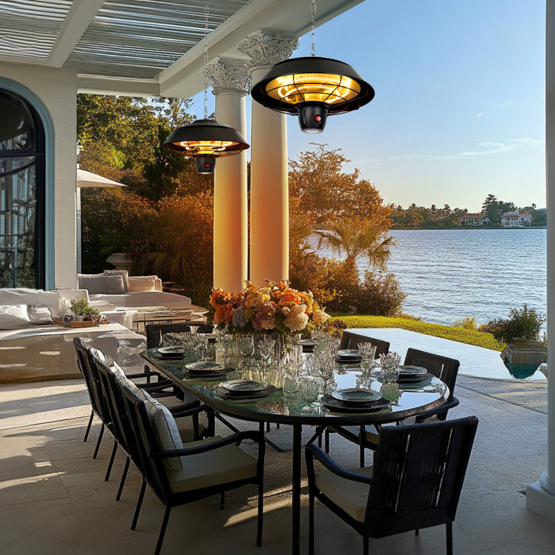 ZACHVO Electric Hanging Patio Heater With Led Light & Reviews | Wayfair