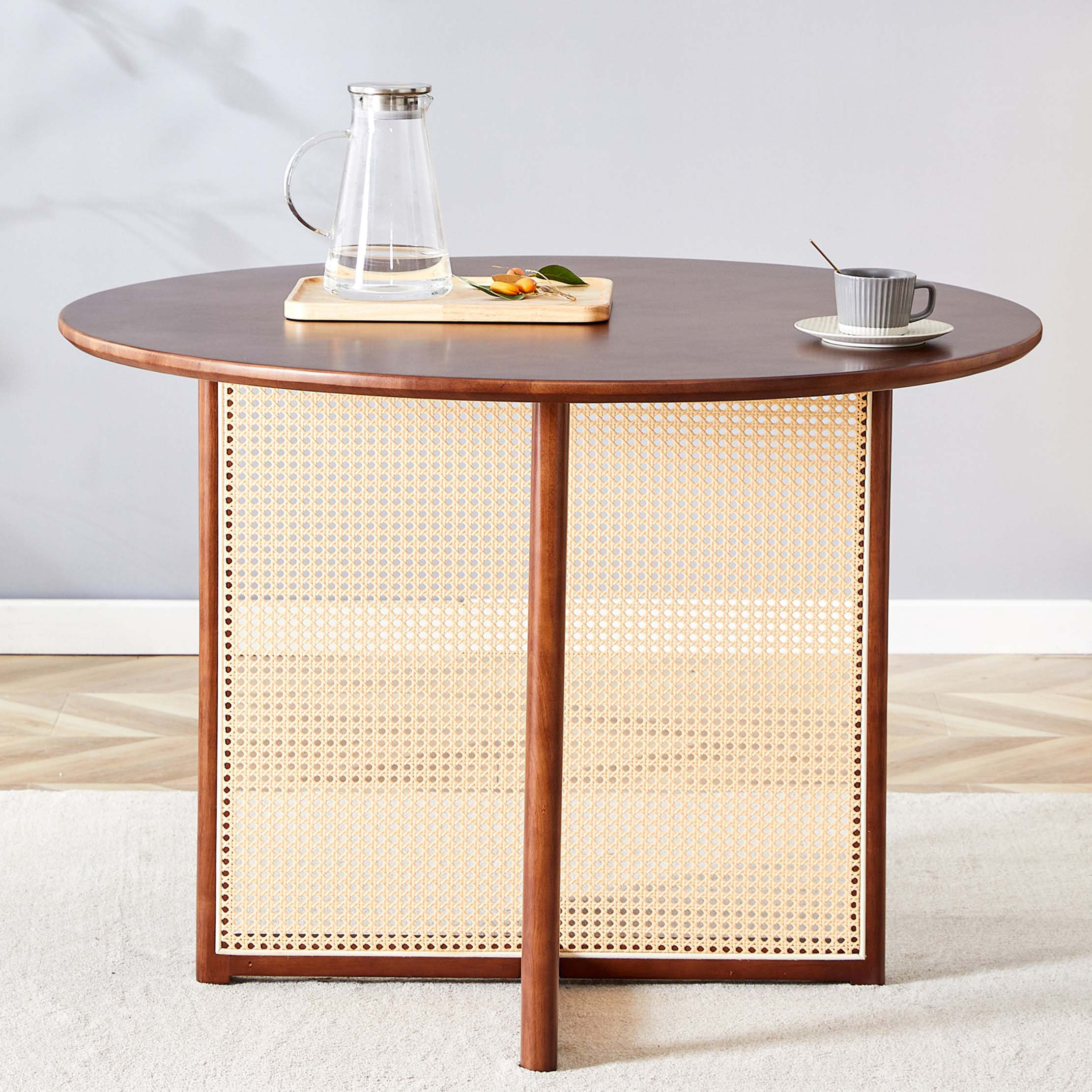 Bayou Breeze Chinese Countryside Retro Solid Round Table | Wayfair
